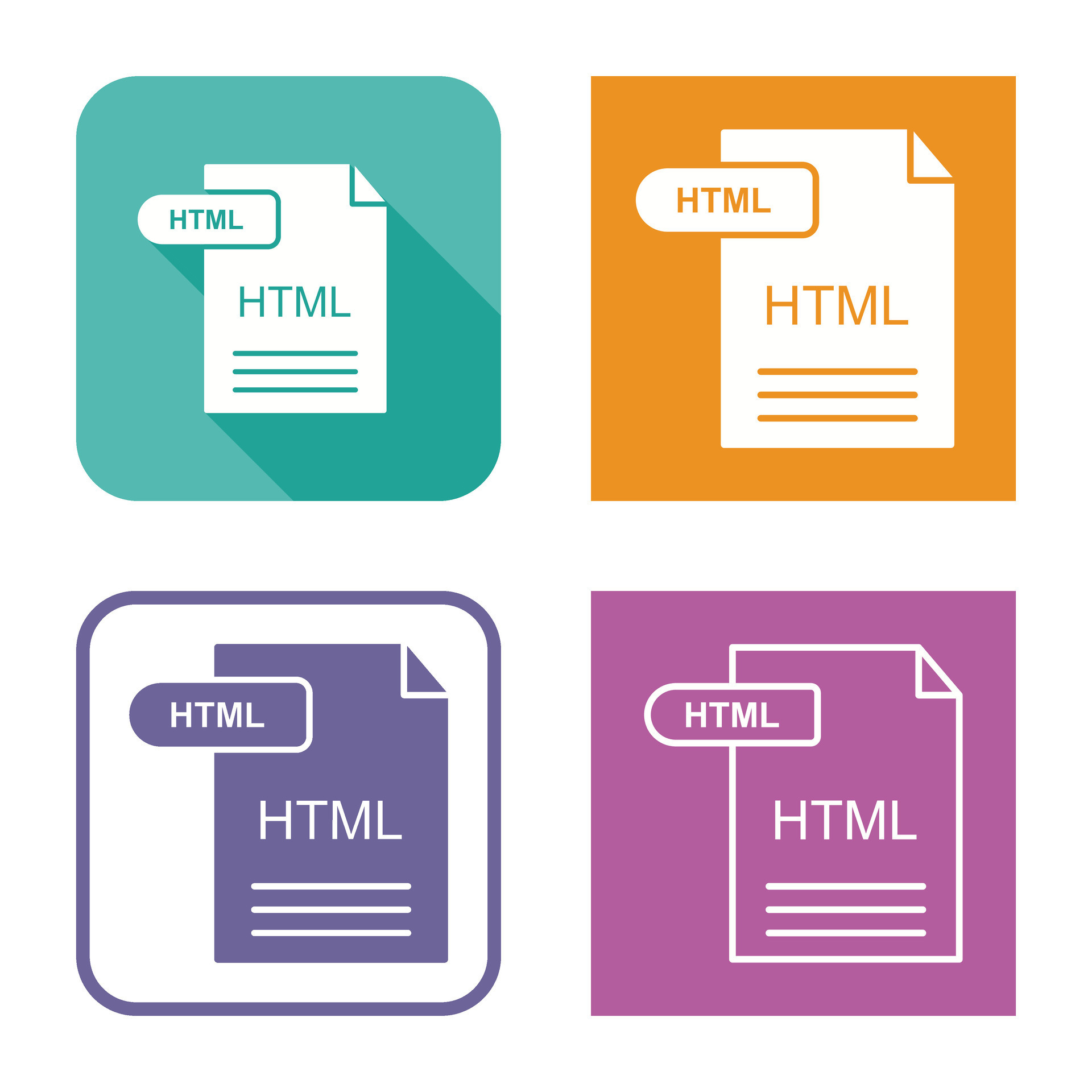 Html Vector Icon 33206348 Vector Art At Vecteezy