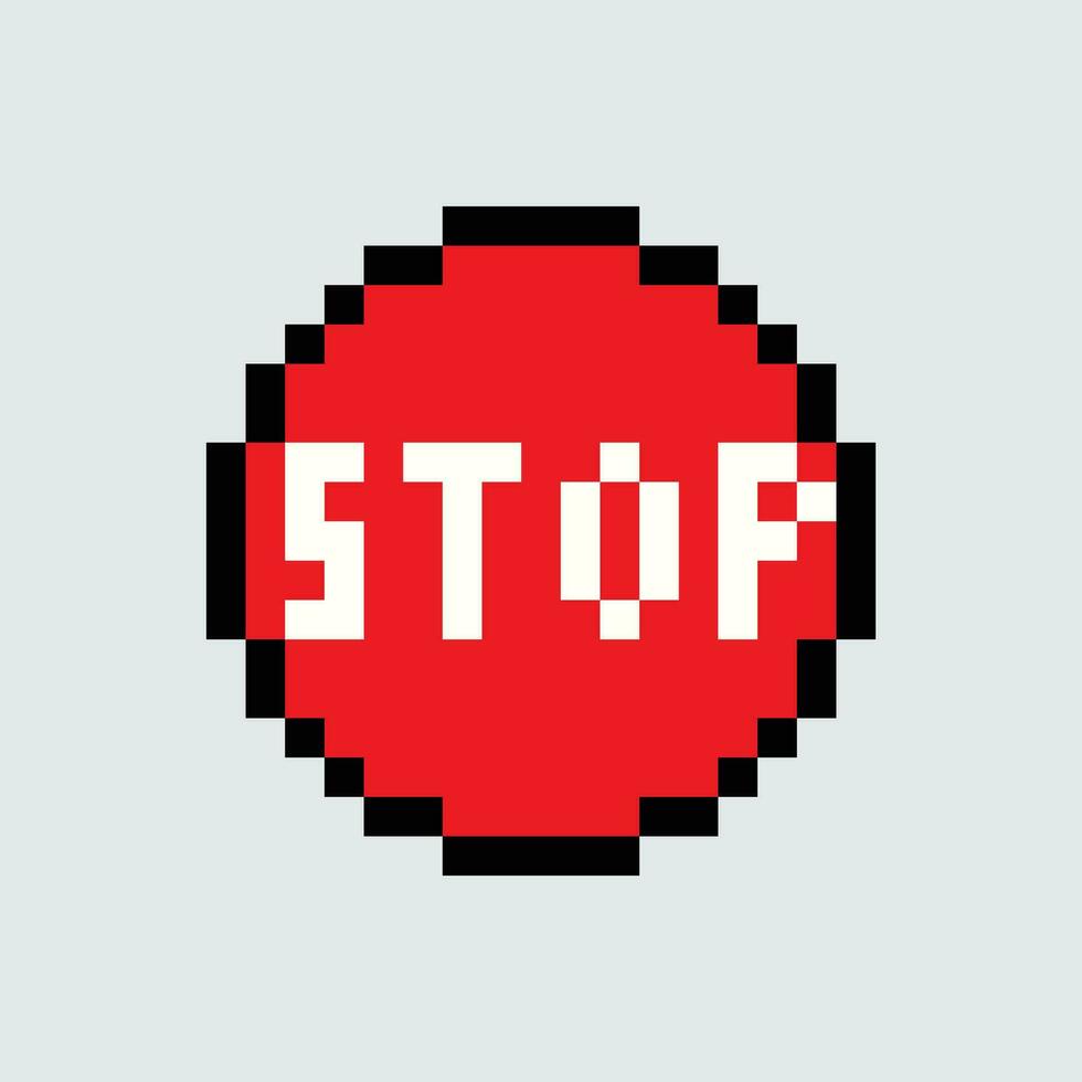 a pixel stop sign on a gray background 33207345 Vector Art at Vecteezy a pixel stop sign on a gray background 33207345 Vector Art at Vecteezy