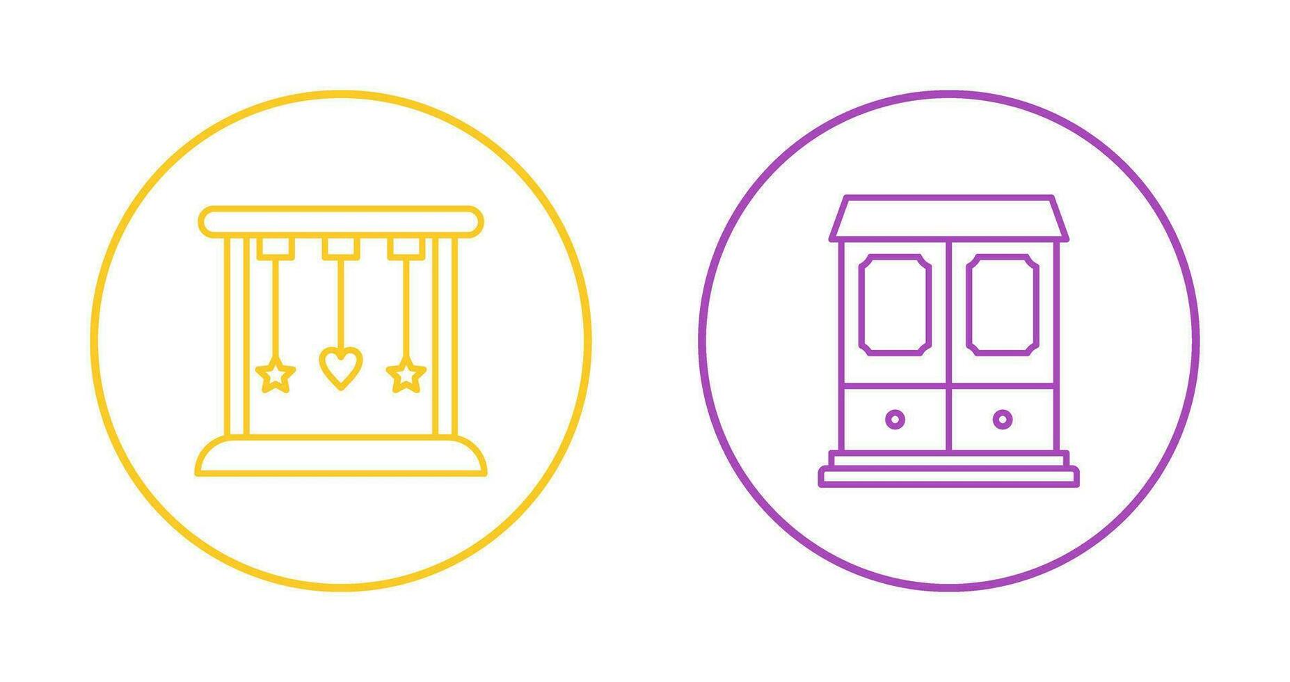 Cradle and Wardrobe Iconv 33208955 Vector Art at Vecteezy