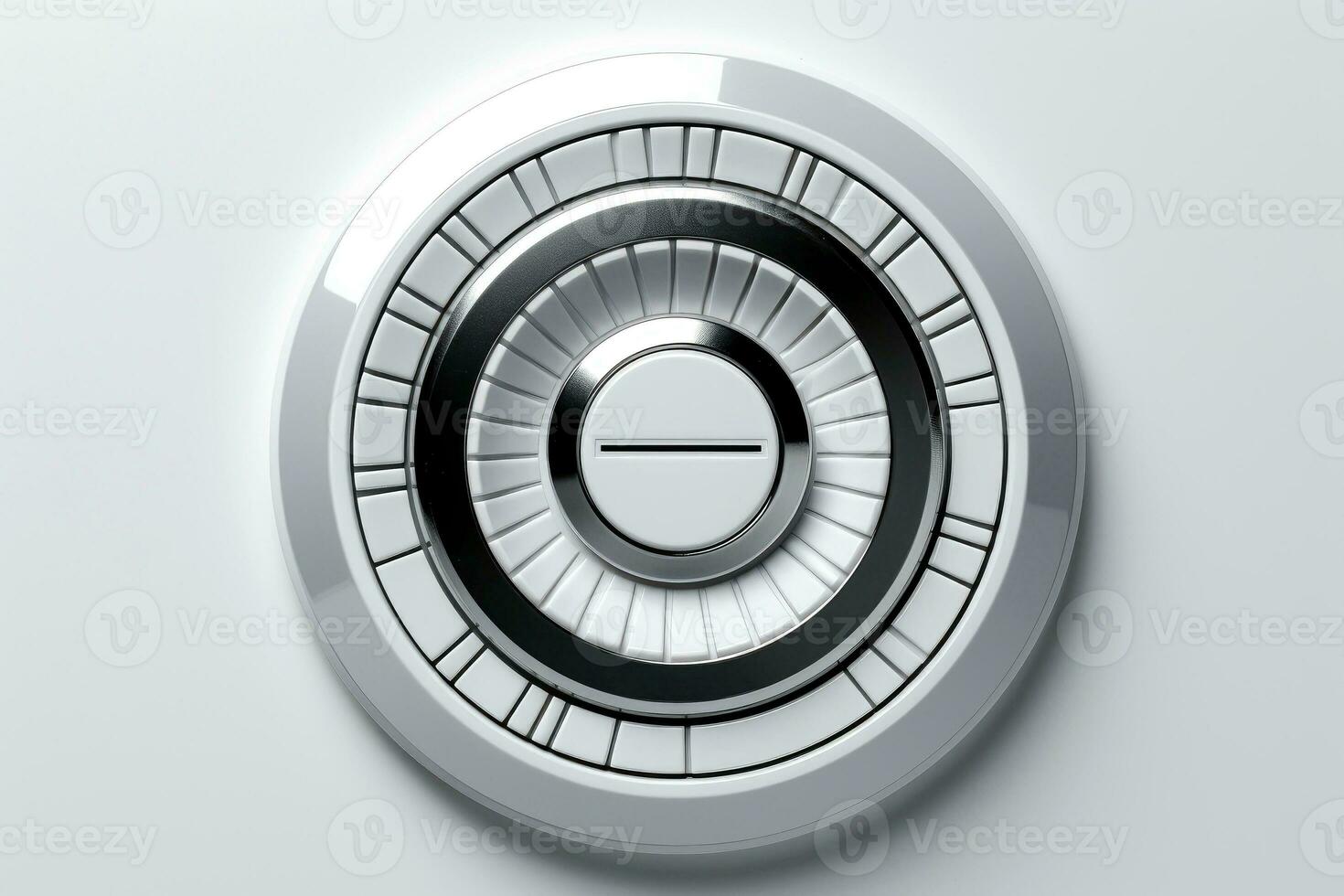 Abstract high tech multicolor button on white background, Generative AI ...
