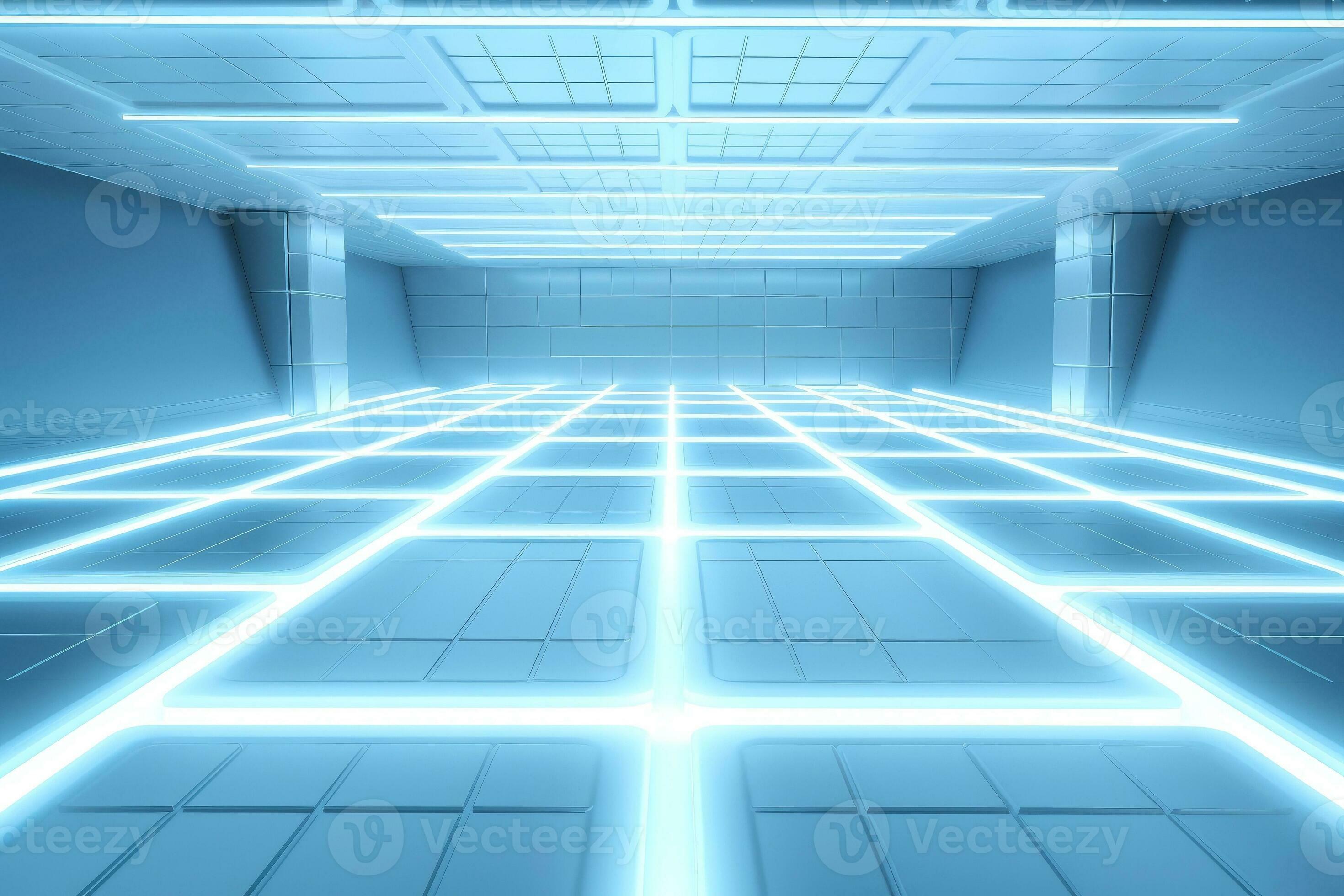 Abstract futuristic architecture background, Minimal technology white backdrop, Generative AI ...