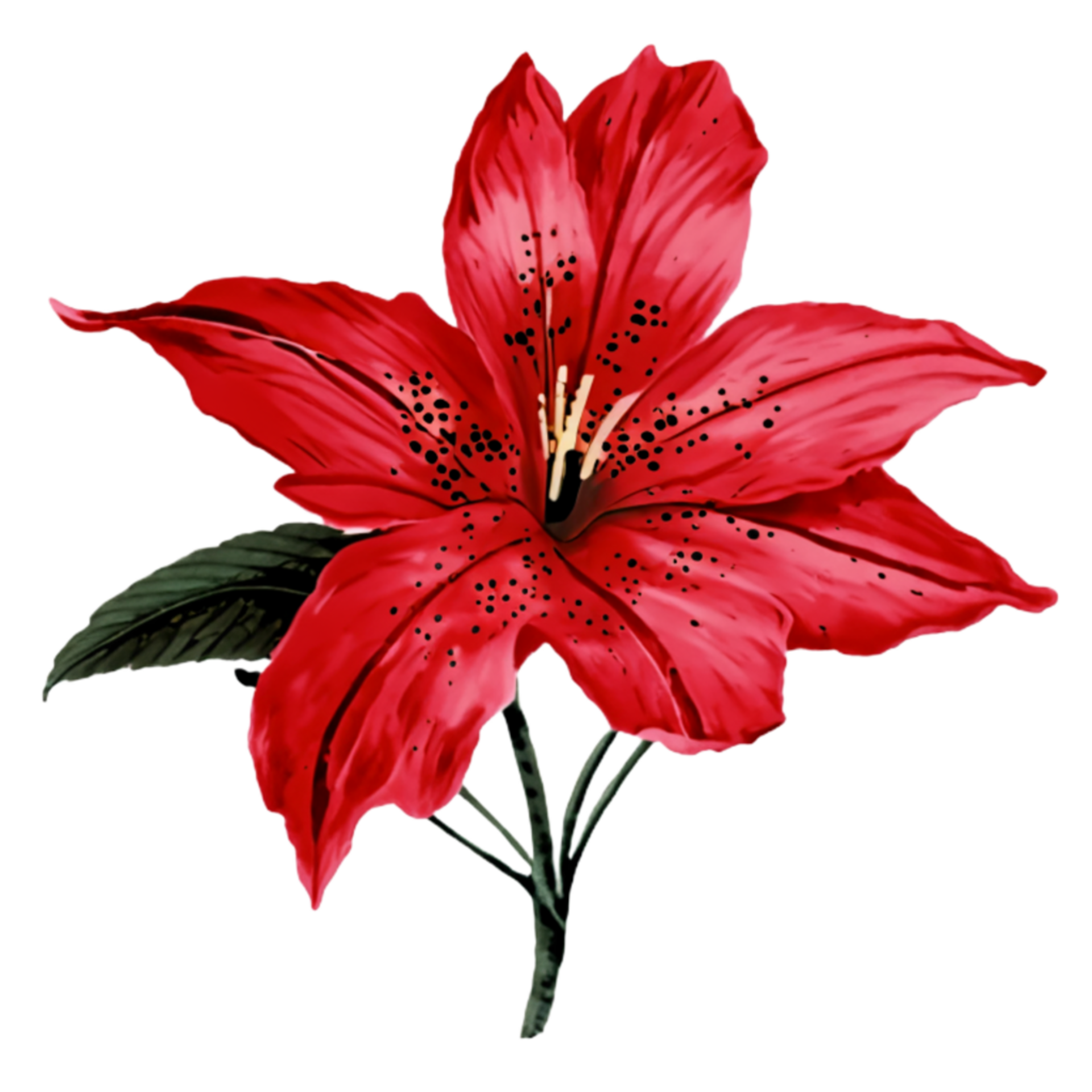 Lily Red Flower AI Generative 33210482 PNG Lily Red Flower AI Generative 33210482 PNG