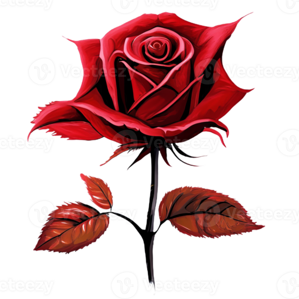 Rose Flower Red Ai Generative 33210572 Png