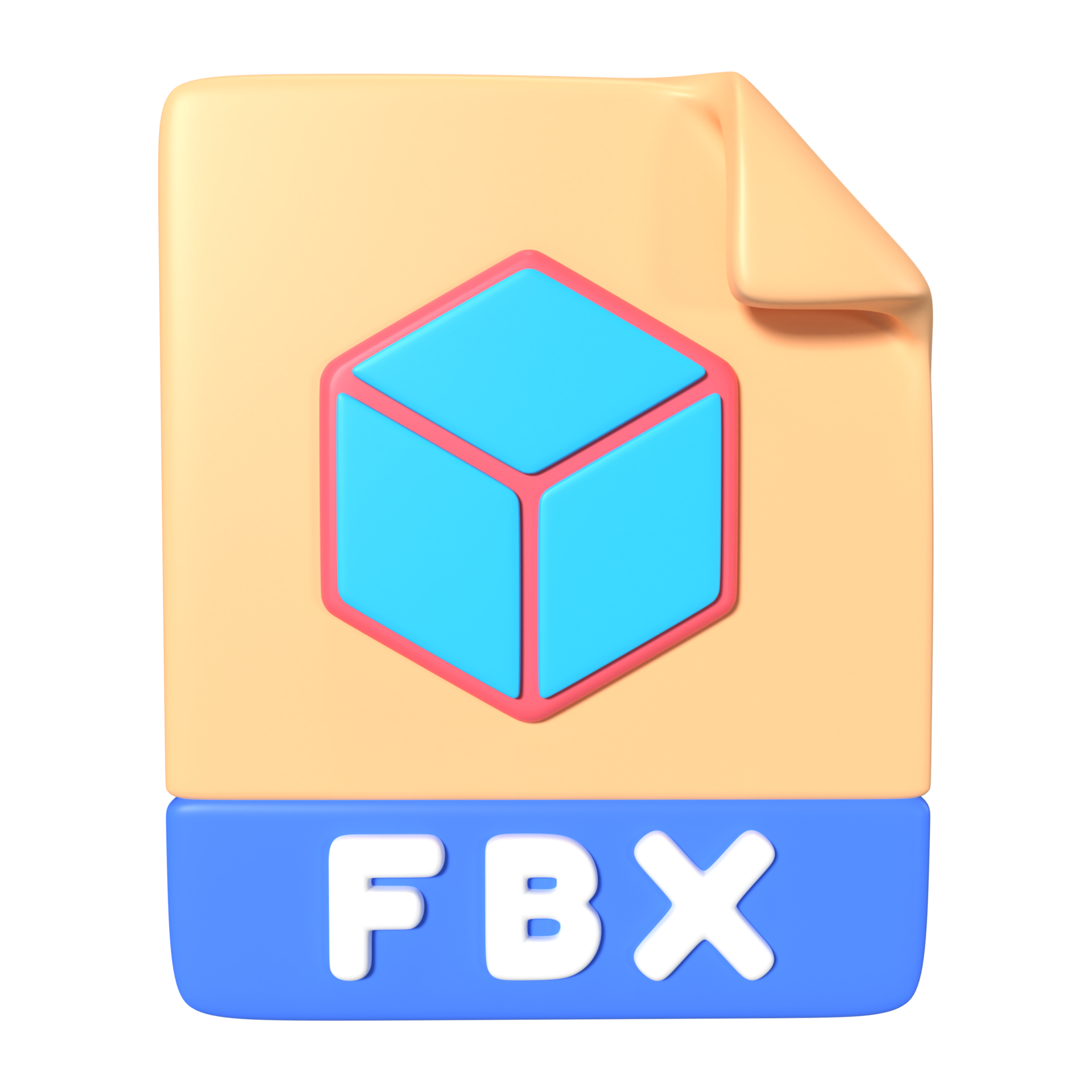 FBX File Extension 3D Illustration Icon 33211363 PNG