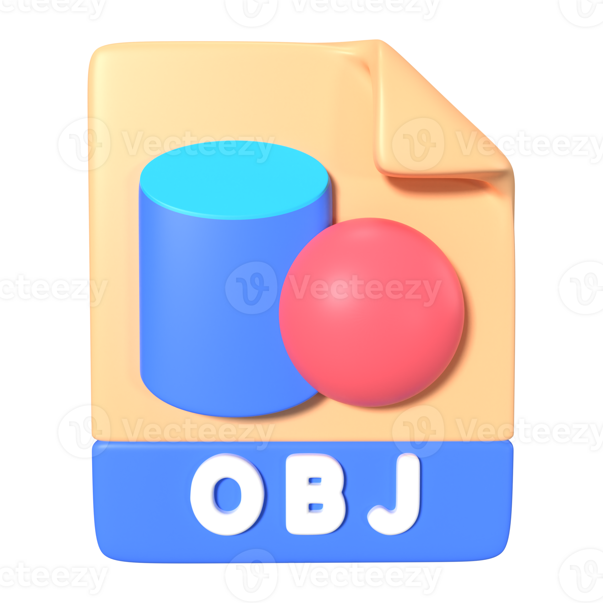 Obj File Extension 3d Illustration Icon 33211371 Png