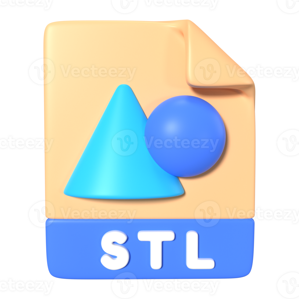 STL File Extension 3D Illustration Icon 33211372 PNG