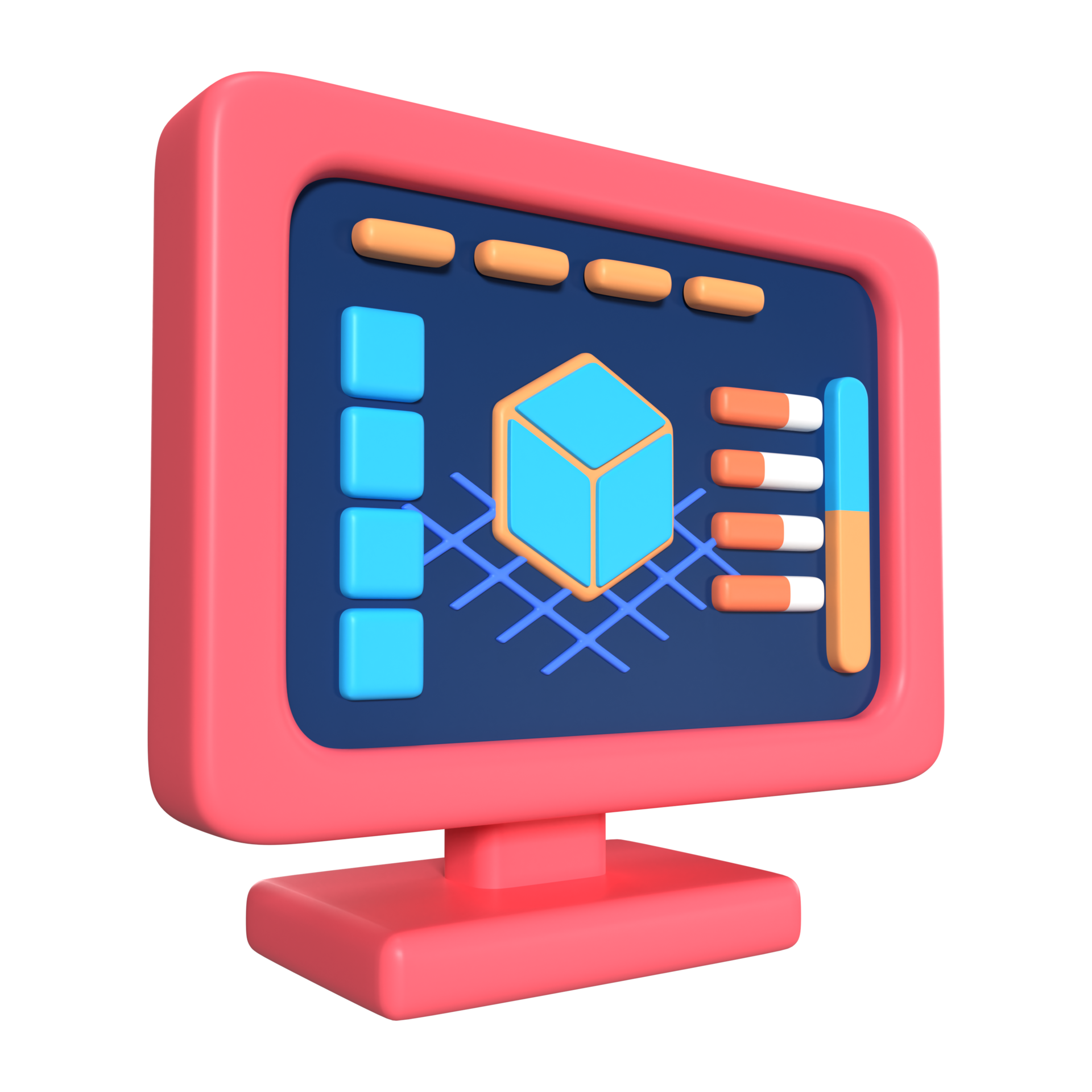 Slicer 3D Printer 3D Illustration Icon 33211390 PNG