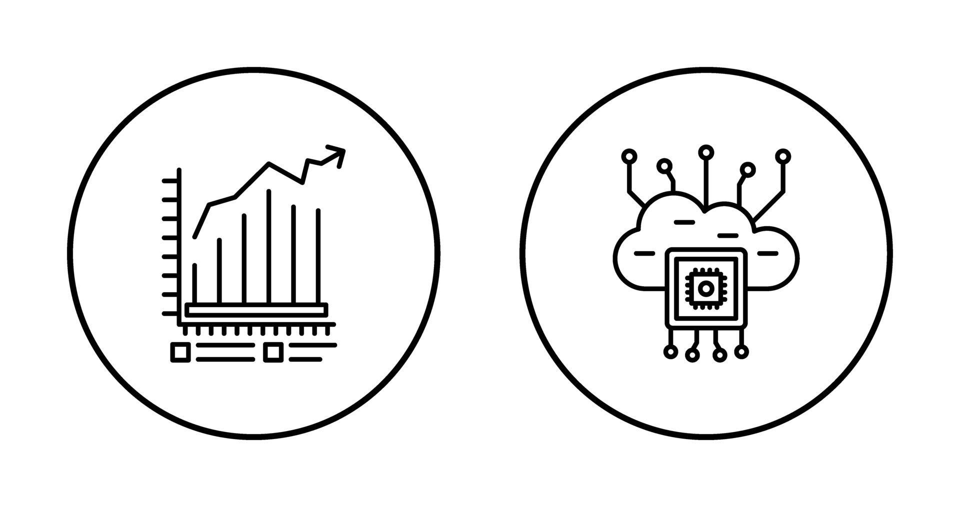 Bar Chart and Cloud Computing Icon 33214437 Vector Art at Vecteezy
