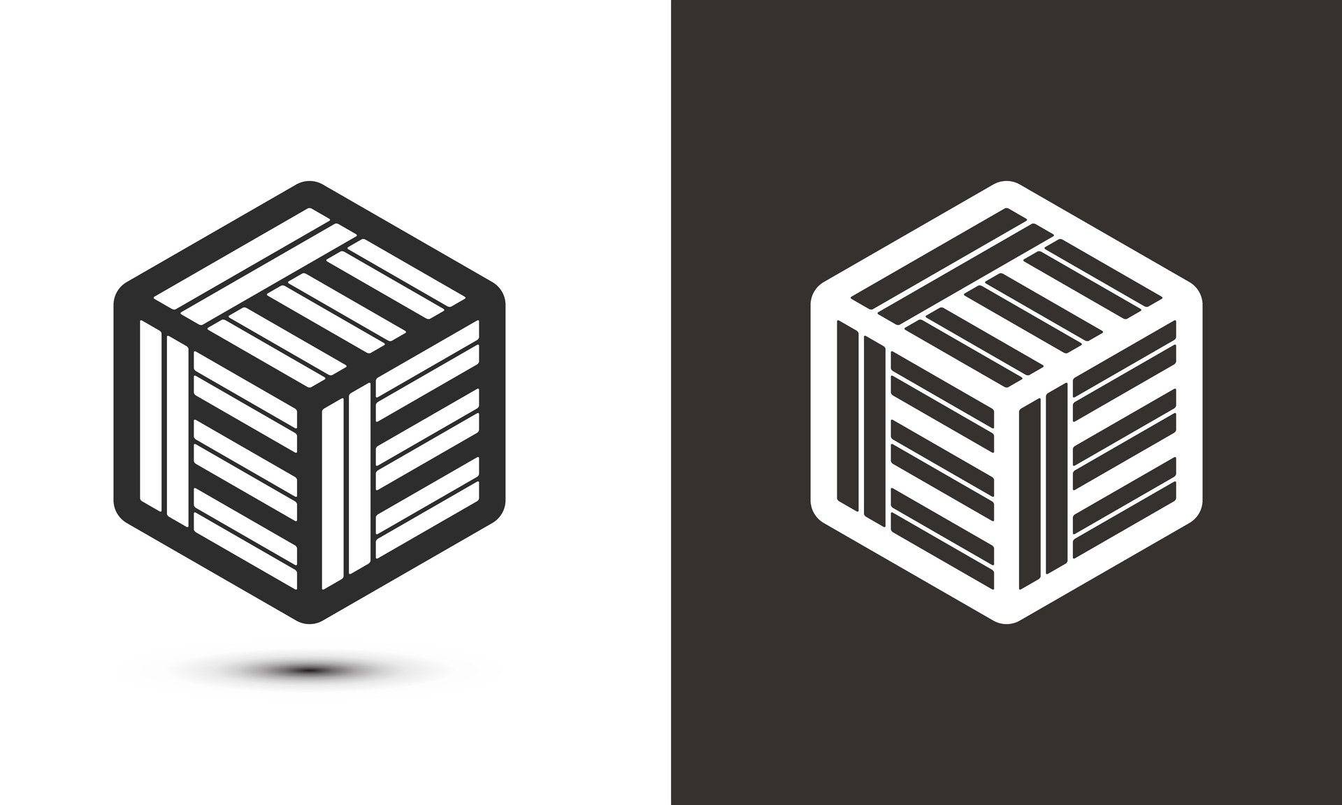 Mi Mi Mi Letra Logo Diseño Con Ilustrador Cubo Logo Vector Logo