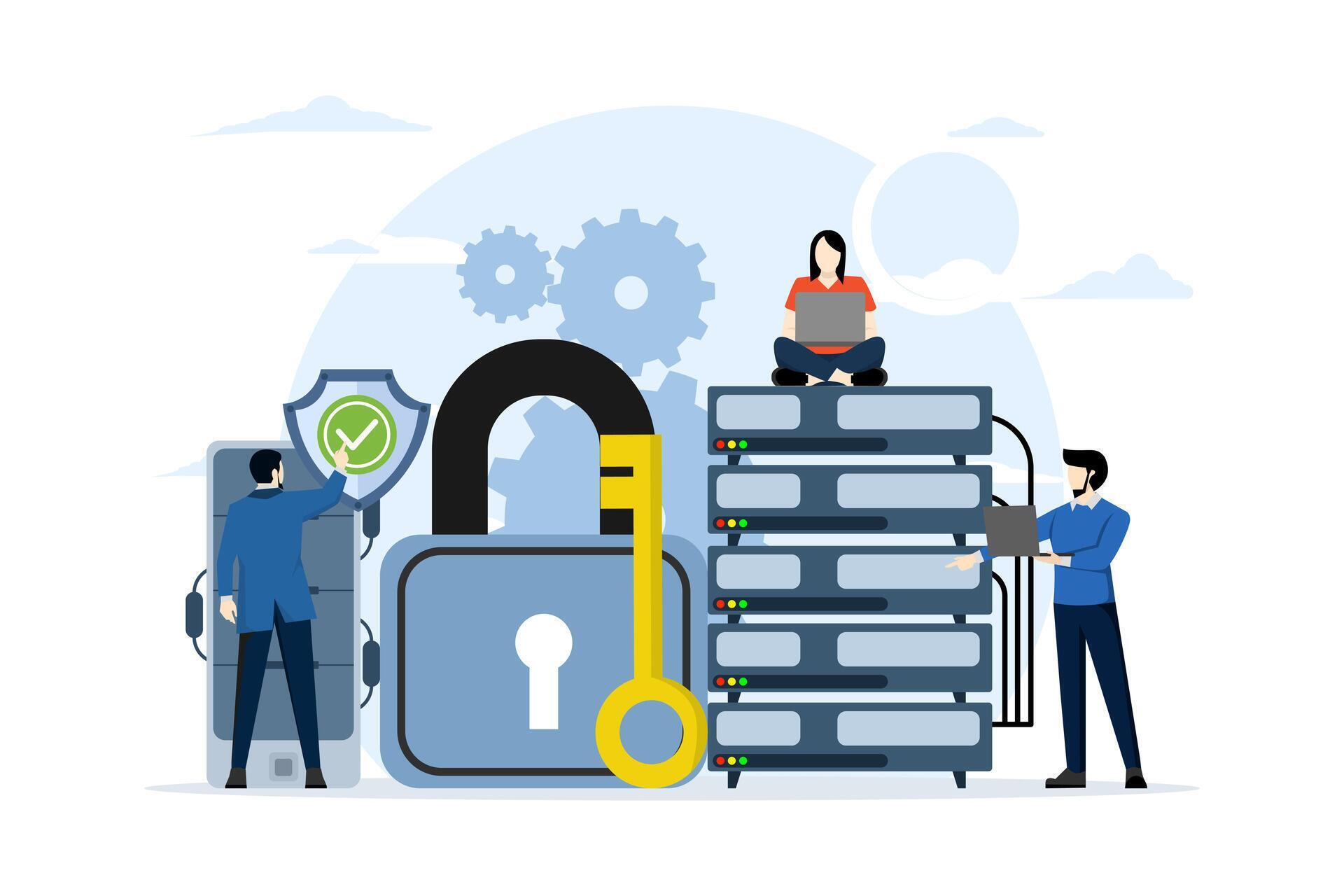 Database Security Concept Data Center Programming Engineer
