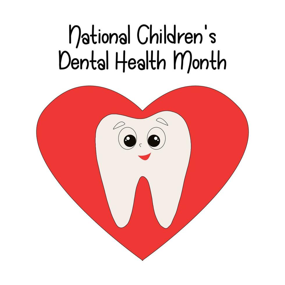 Teeth with heart. Concept Dental care National Children's Dental Health ...