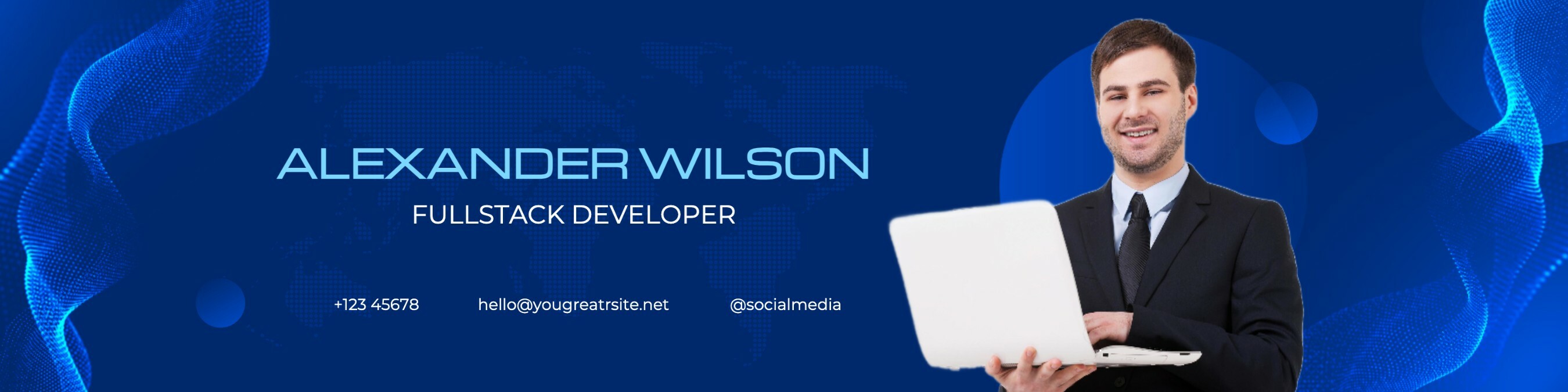 blue modern gradient linkedin banner template 33226317 Template