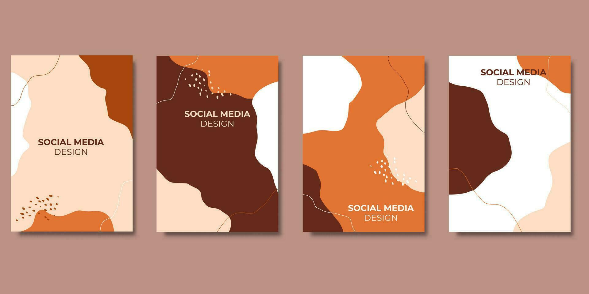 Hand Drawn Abstract Modern Cover Minimal Design Set Of Trendy Style Blob Shape Background