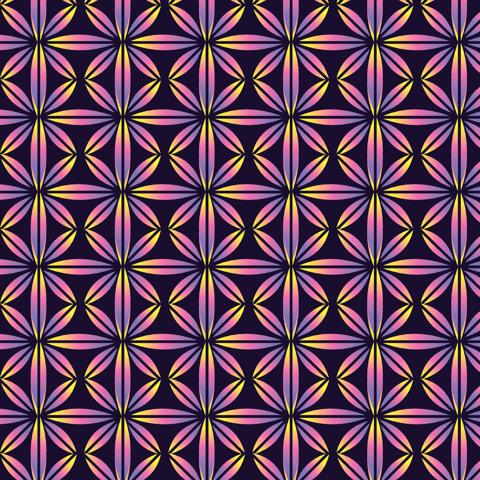 Colorful gradient ornamental rainbow flower decorative element vector ...