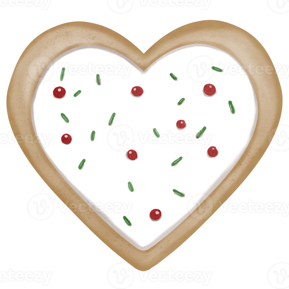 A Heart Shaped Cookie With Sprinkles 33229066 Png