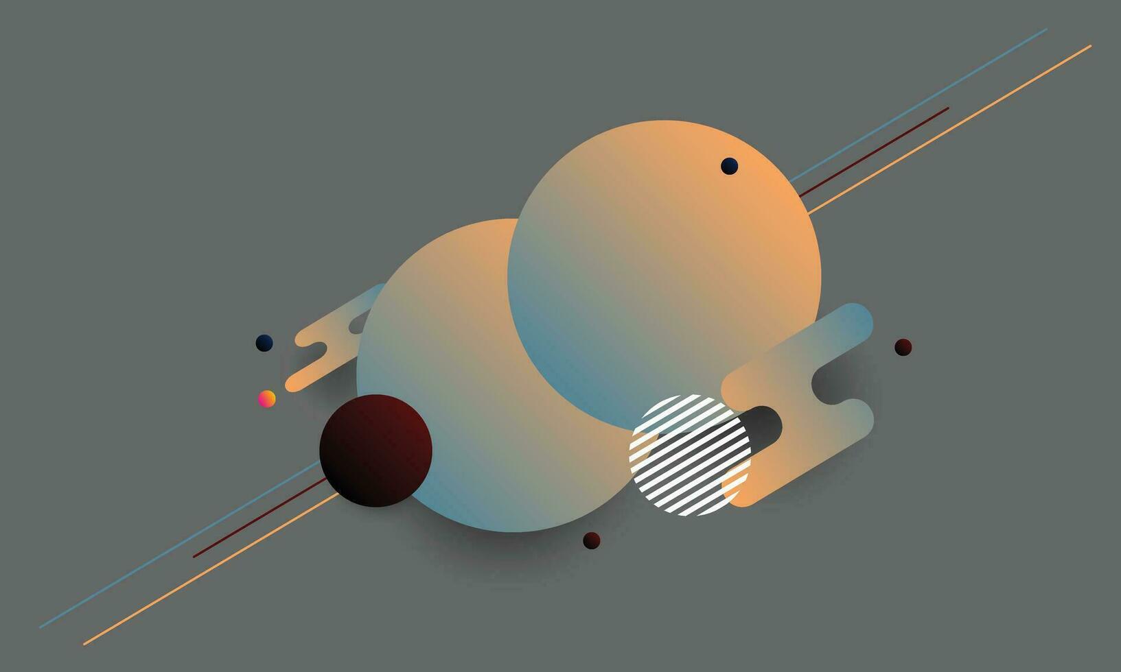 Geometric Circle Gradient Shape Pattern With Line 33231768 Vector Art