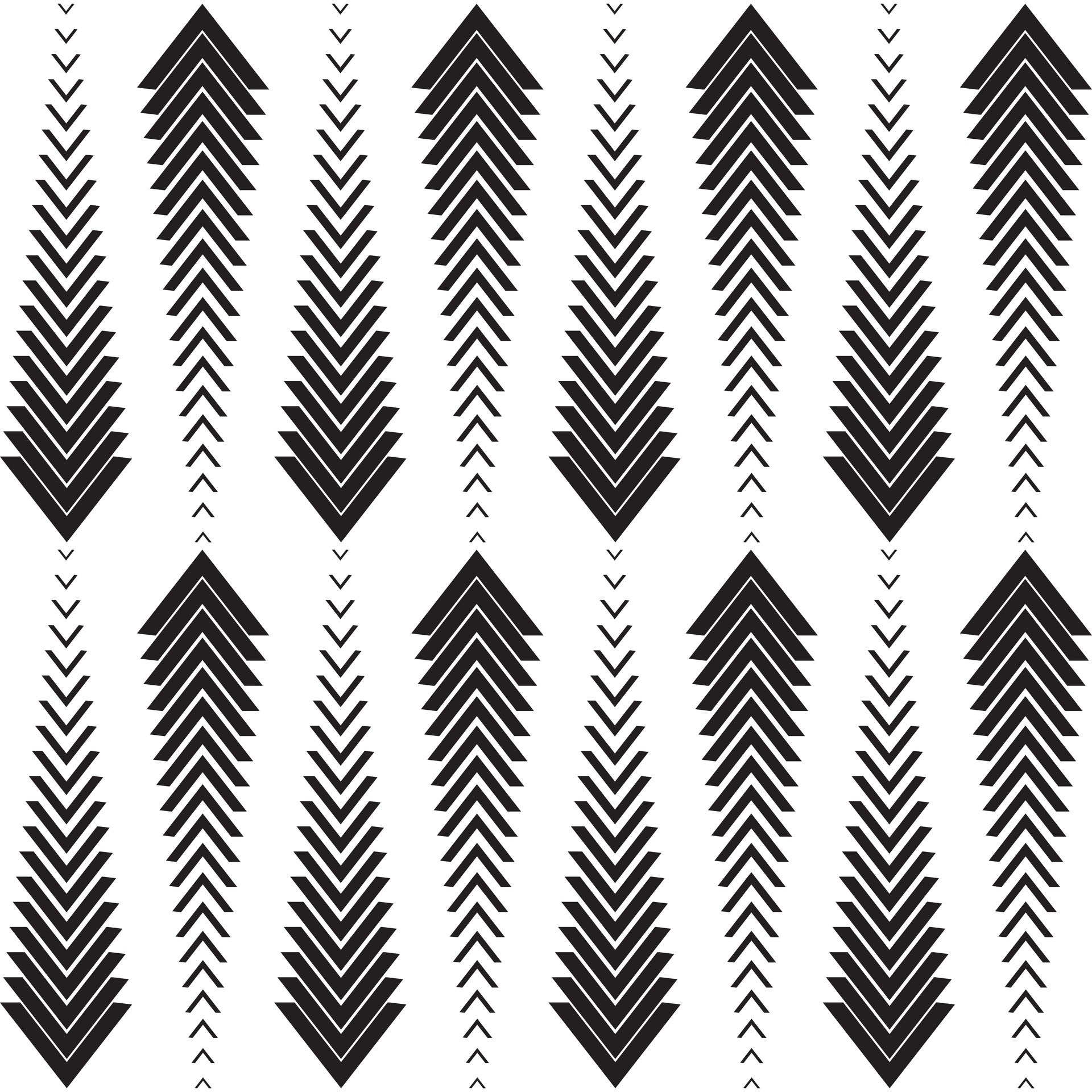 Modern Simple Abstract Geometric Black Color Arrow Line Pattern Art On White Color Background