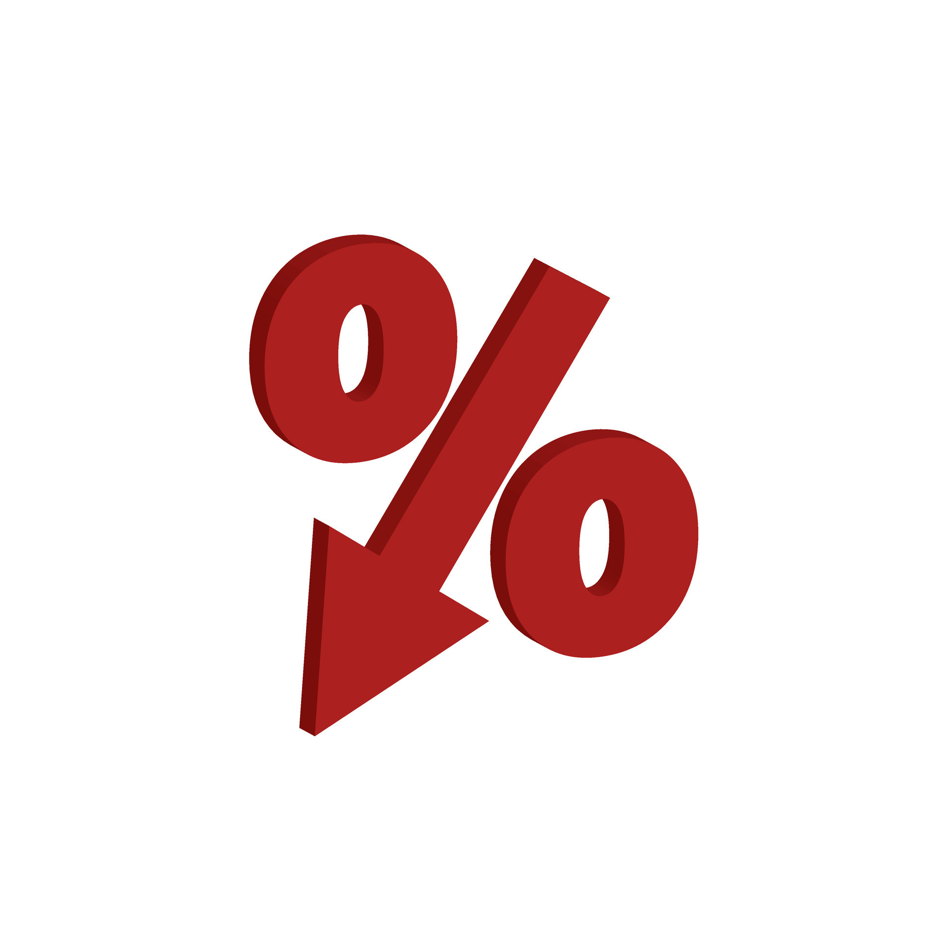 Price low down icon concept. Interest low price 3d percent discount vector icon reduction arrow ...
