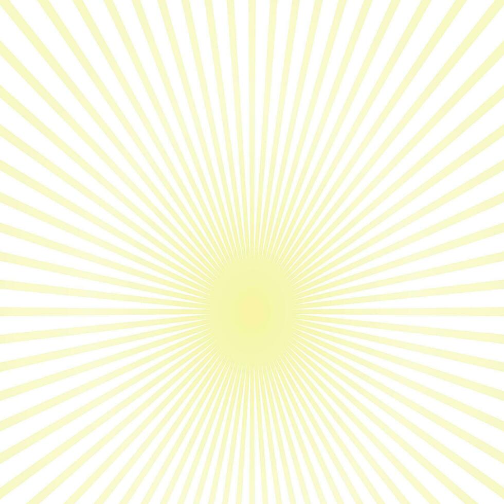 Sun Rays Retro Vintage Style On Yellow Background Sunburst Pattern
