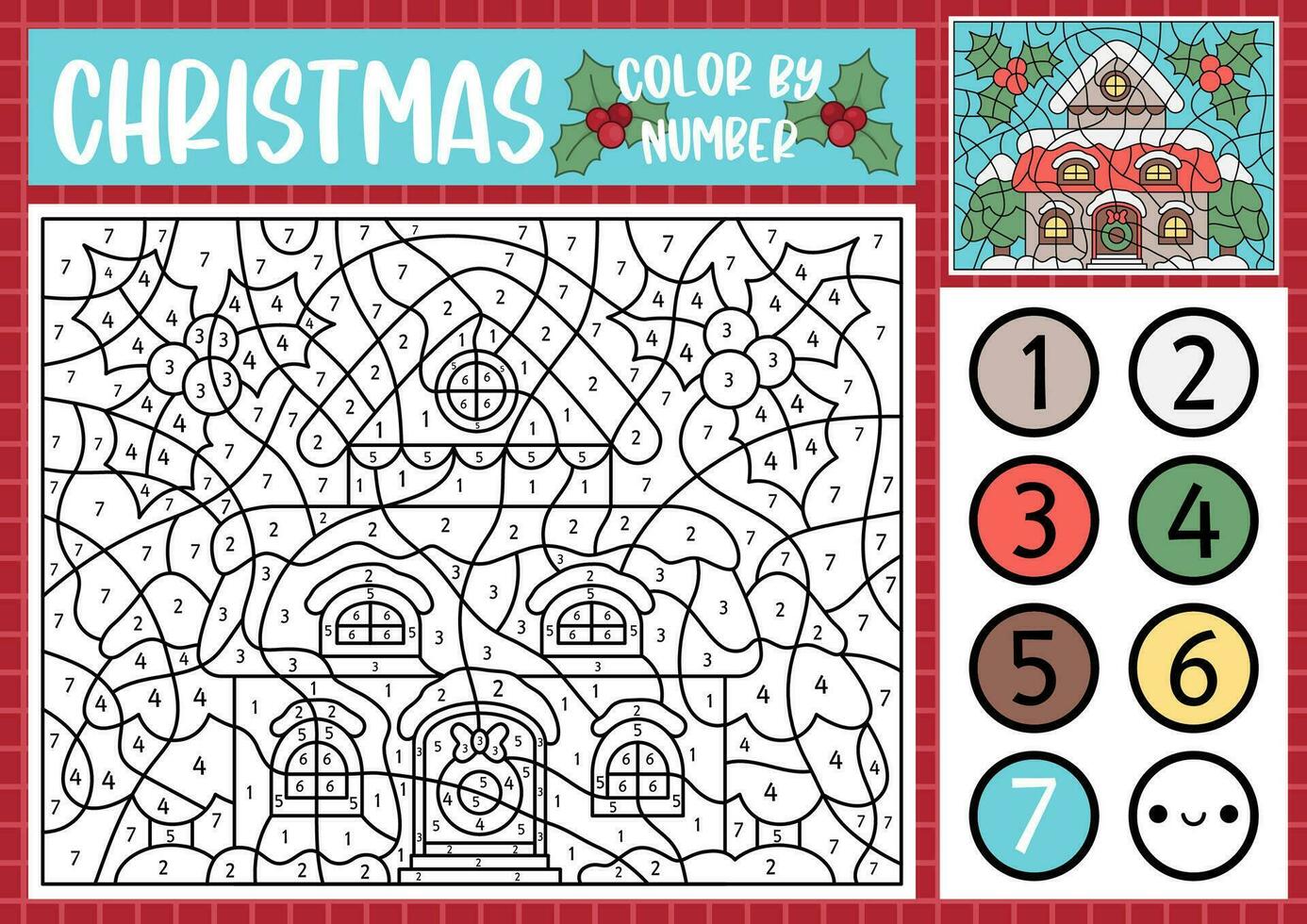 Holiday Color By Number Coloring Pages Holiday Color By Number
