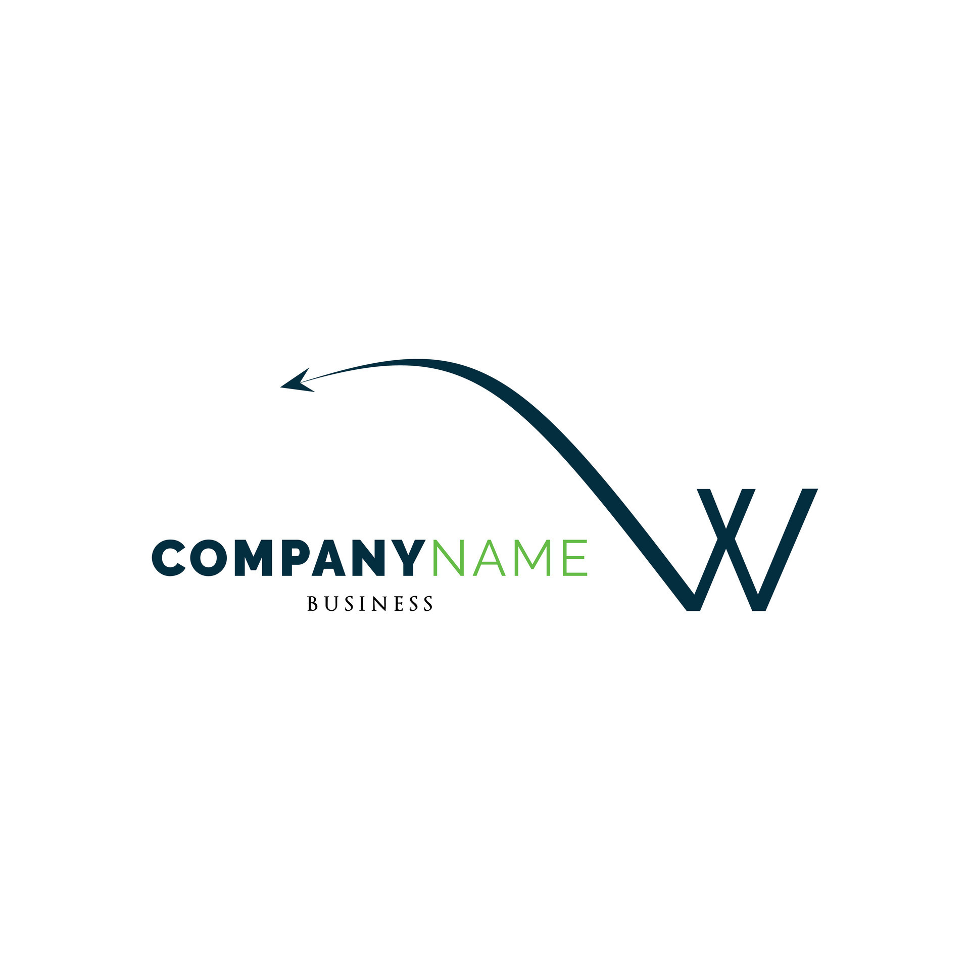 Initial Letter W Arrow Up Icon Logo Design Template 33241411 Vector Art ...