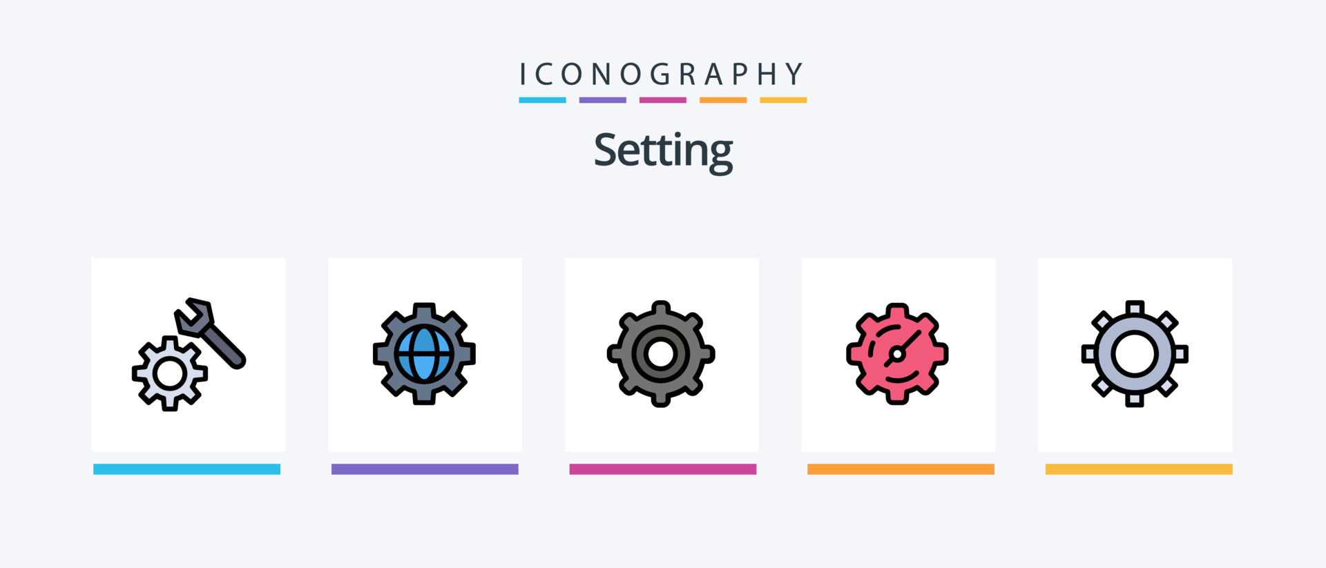 Setting Line Filled 5 Icon Pack Including . setting. location. gear. setting. Creative Icons ...