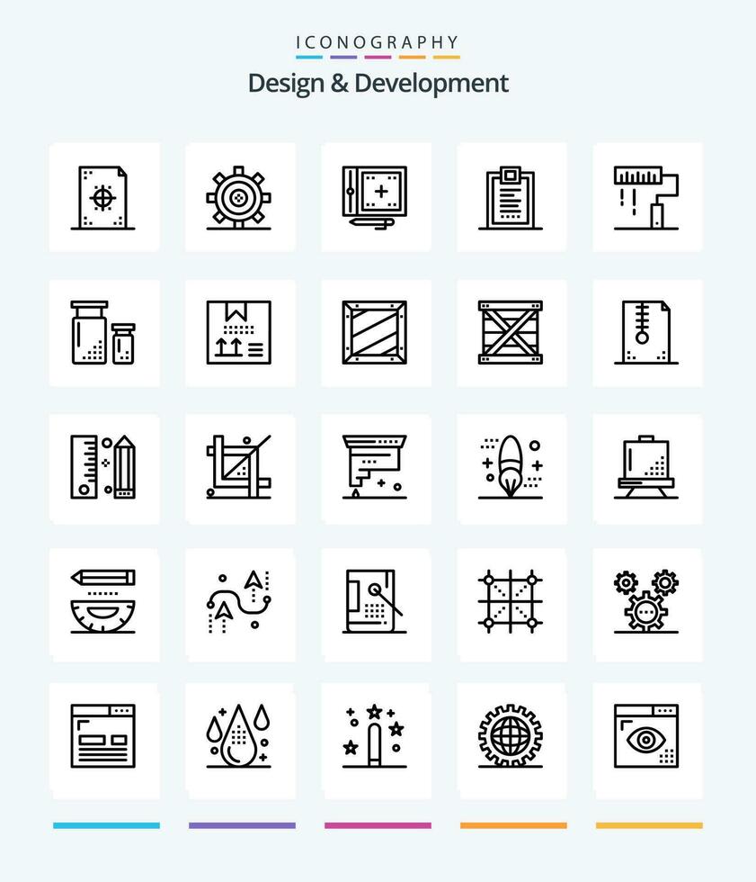 Creative Design Development 25 Outline Icon Pack Such As Delivery Coding Gear Programing