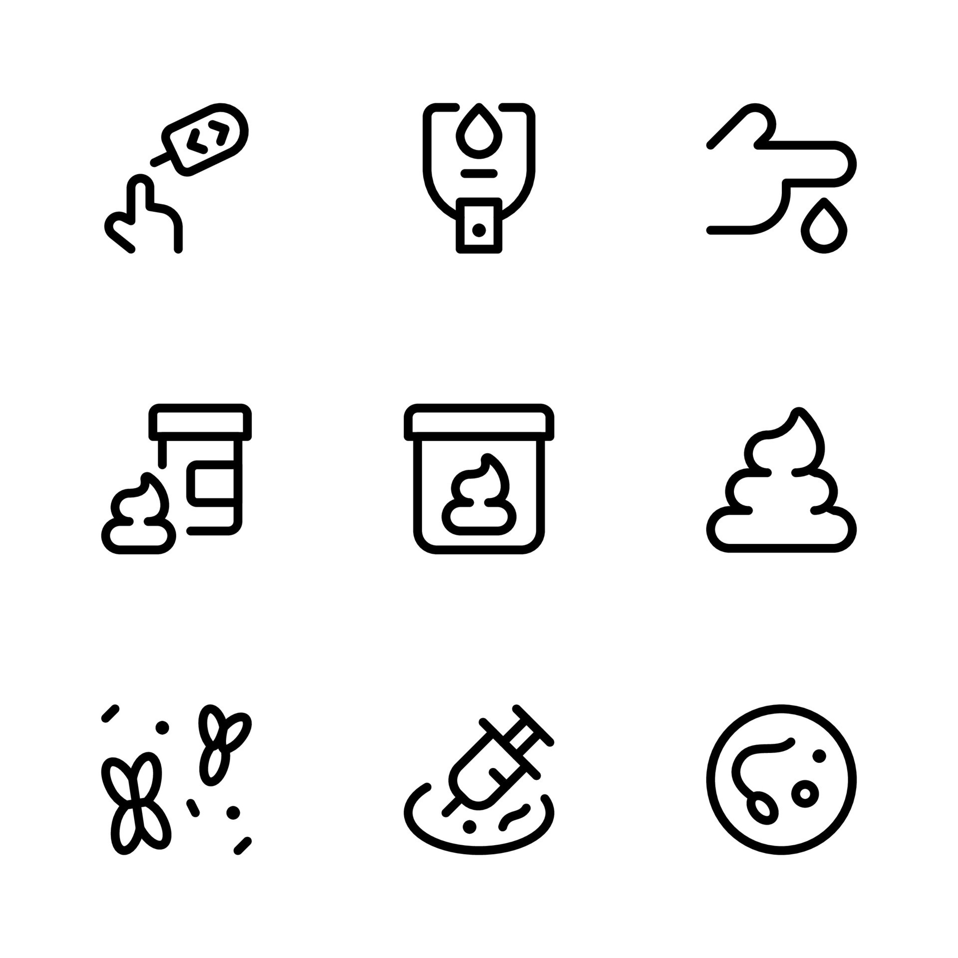 Laboratory Test Icon Vector Set Design With Editable Stroke Line