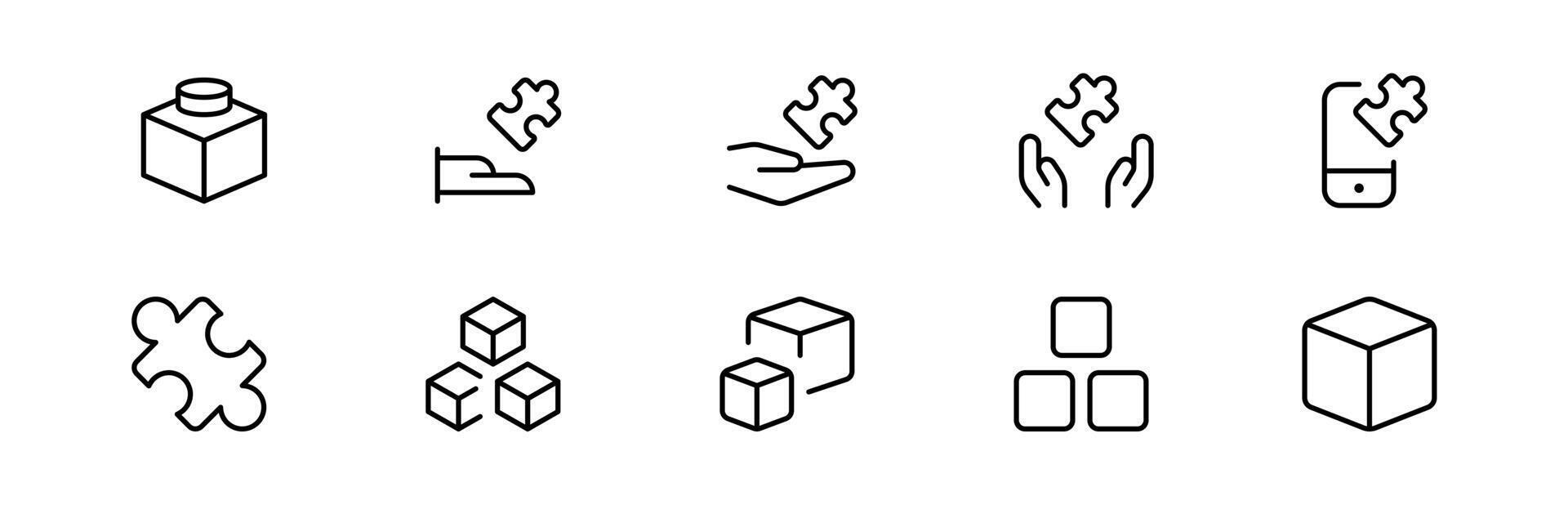 Plugin module icon in different style vector illustration. Plugins ...