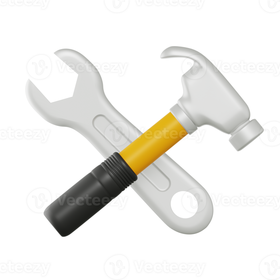 Wrench and Hammer 3D Icon 33256163 PNG Wrench and Hammer 3D Icon 33256163 PNG