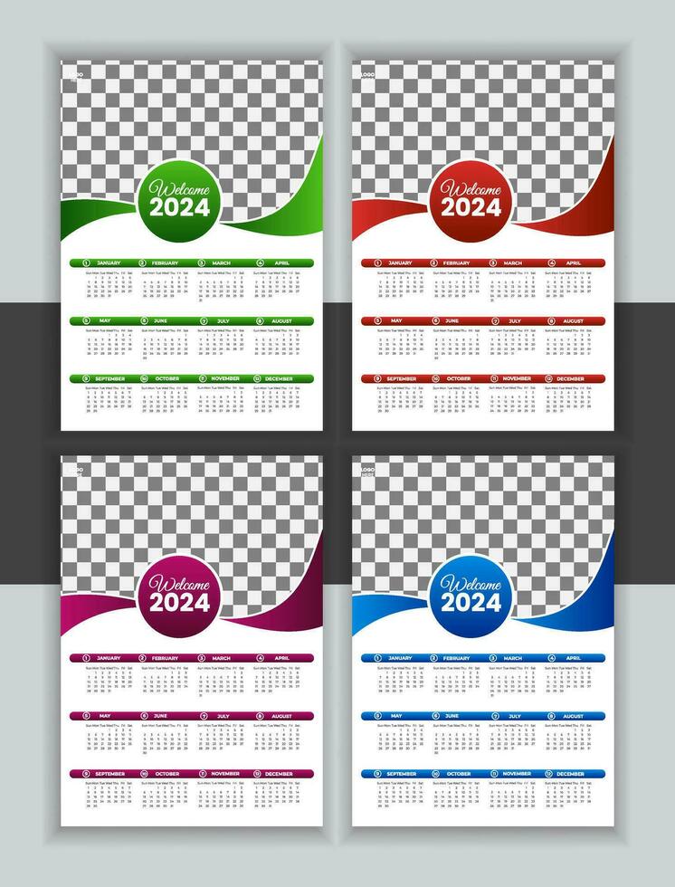 Vector calendar design 2024 33257516 Vector Art at Vecteezy