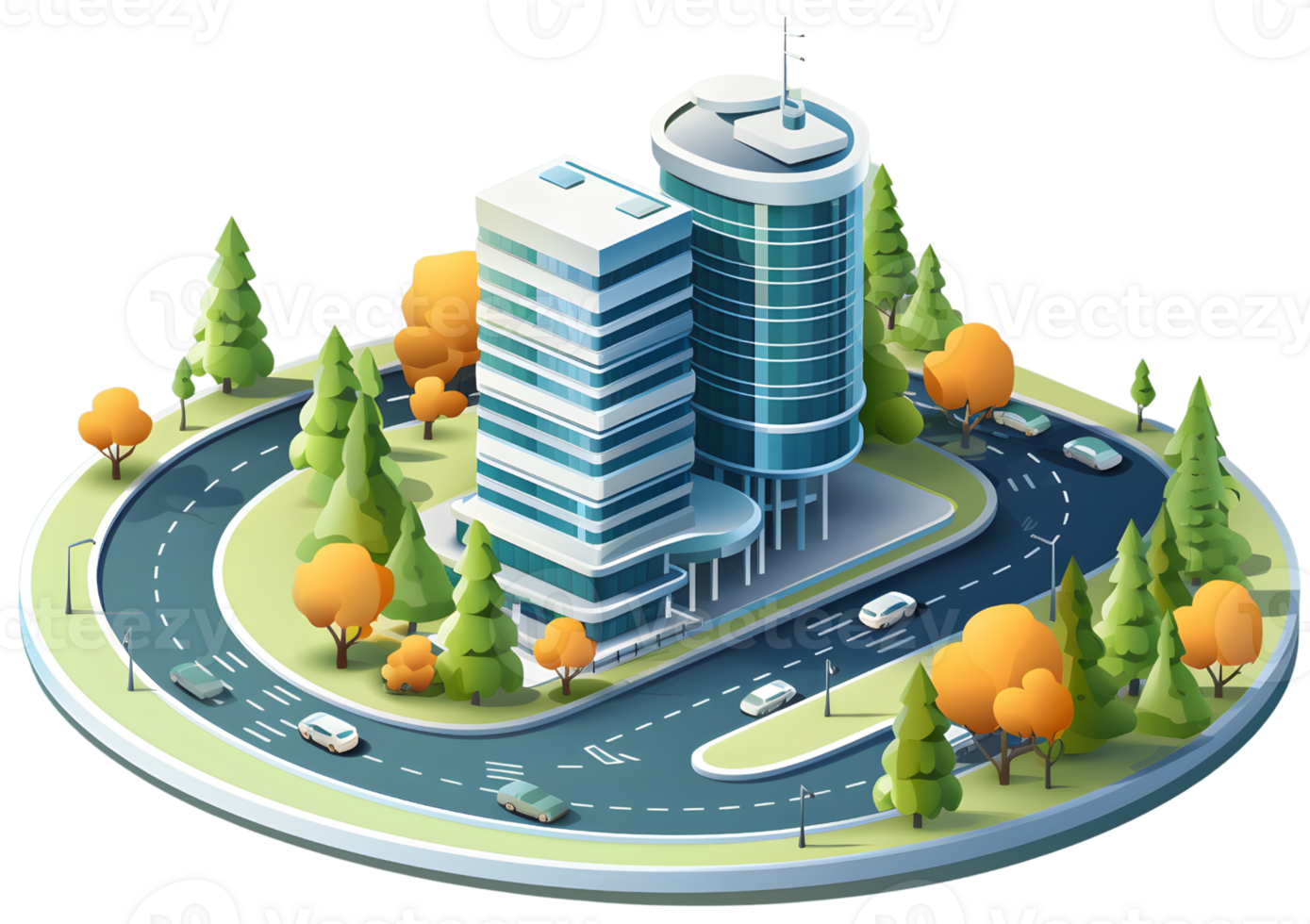 Building Illustration Generative Ai 33258995 Png