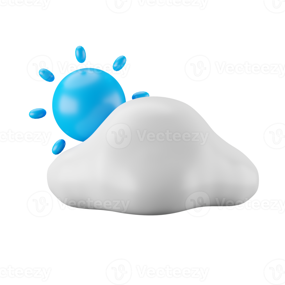 3d Icon Rendering Of Sunny Day Weather Forecast 33260483 Png