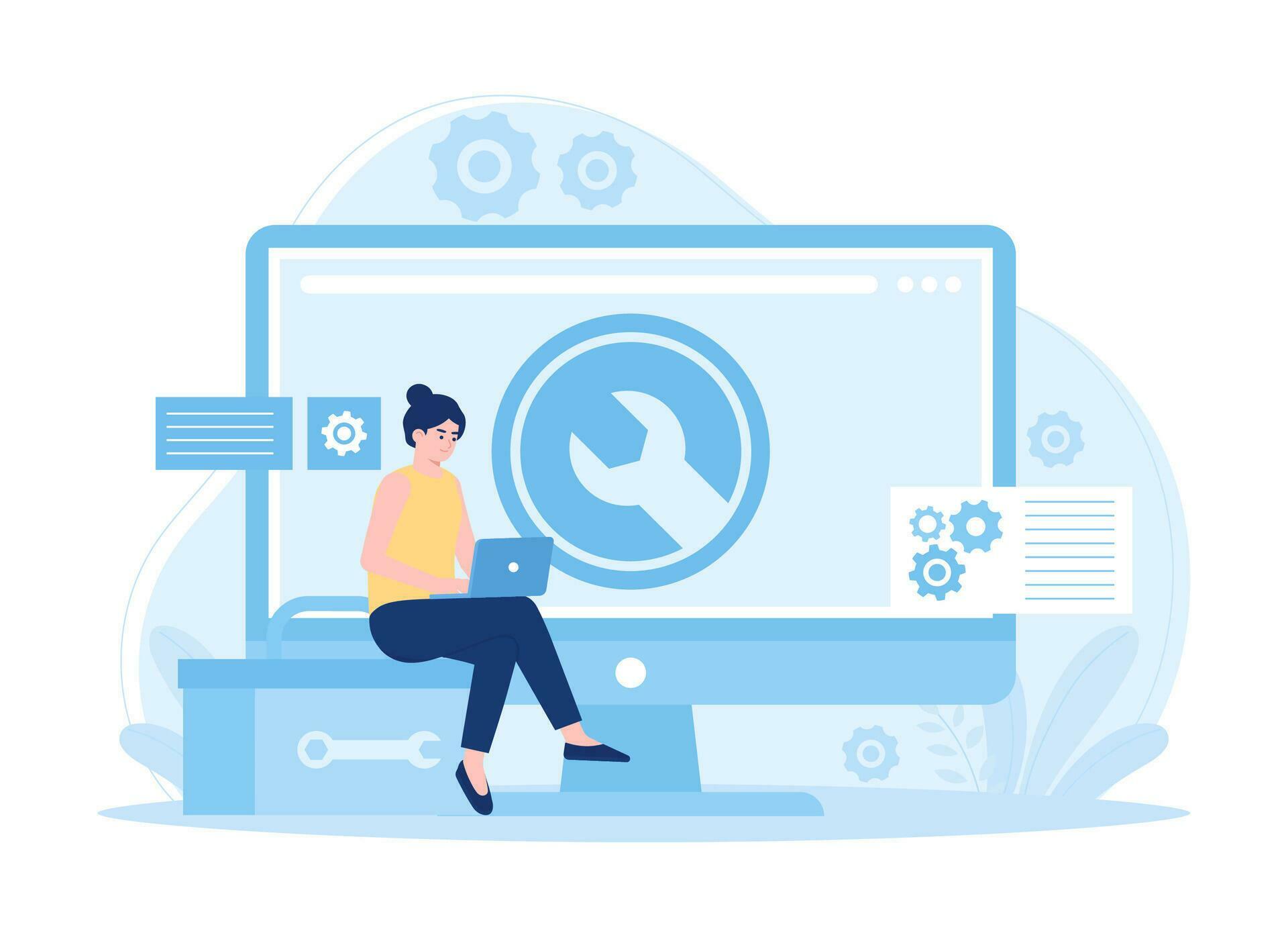 Installing computer software concept flat illustration 33266578 Vector ...