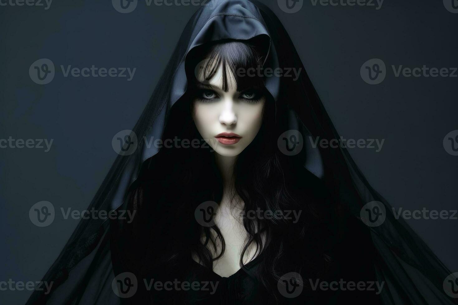 A beautiful gothic woman portrait in a traditional gothic dress. AI generative 33268030 Stock ...