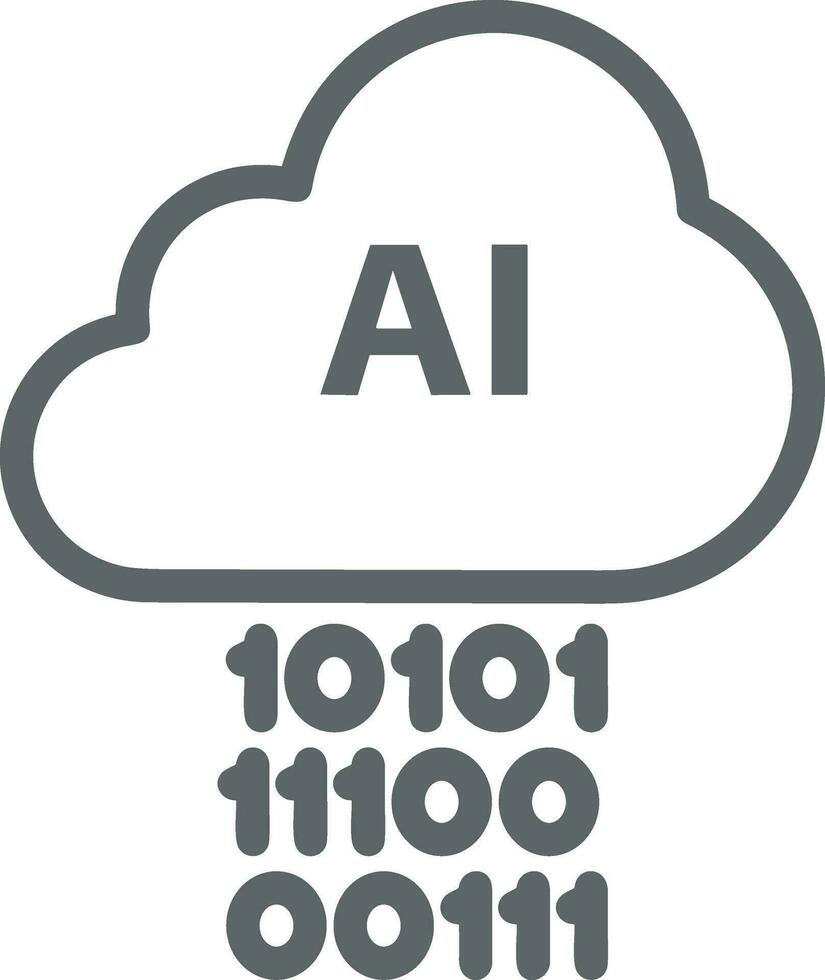 Artificial Intelligence icon symbol vector image. Illustration of the ...
