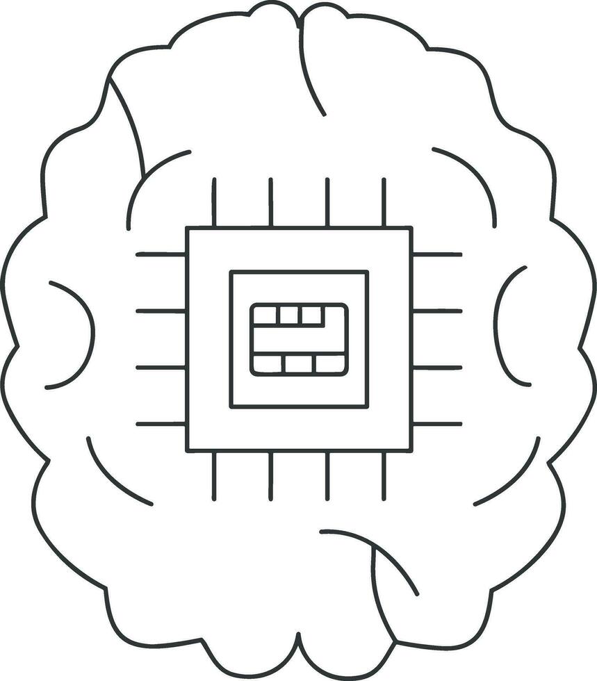 Artificial Intelligence icon symbol vector image. Illustration of the ...