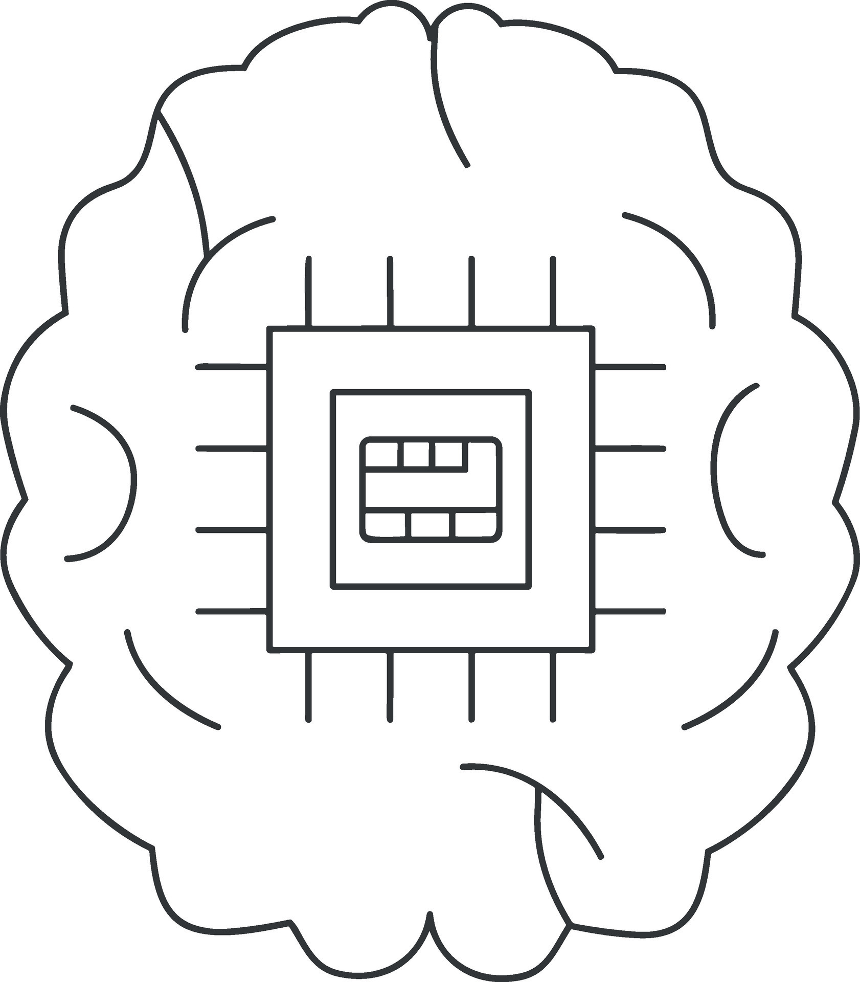 Artificial Intelligence icon symbol vector image. Illustration of the ...