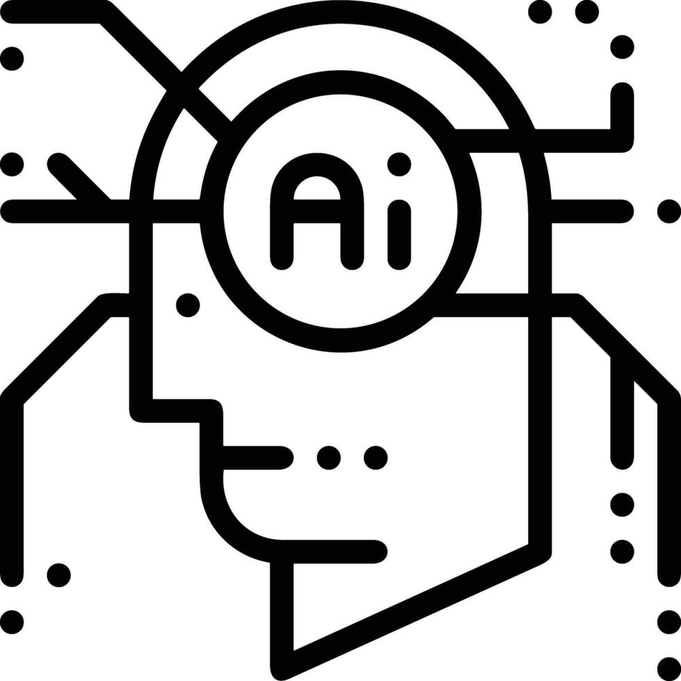 Artificial Intelligence icon symbol vector image. Illustration of the ...