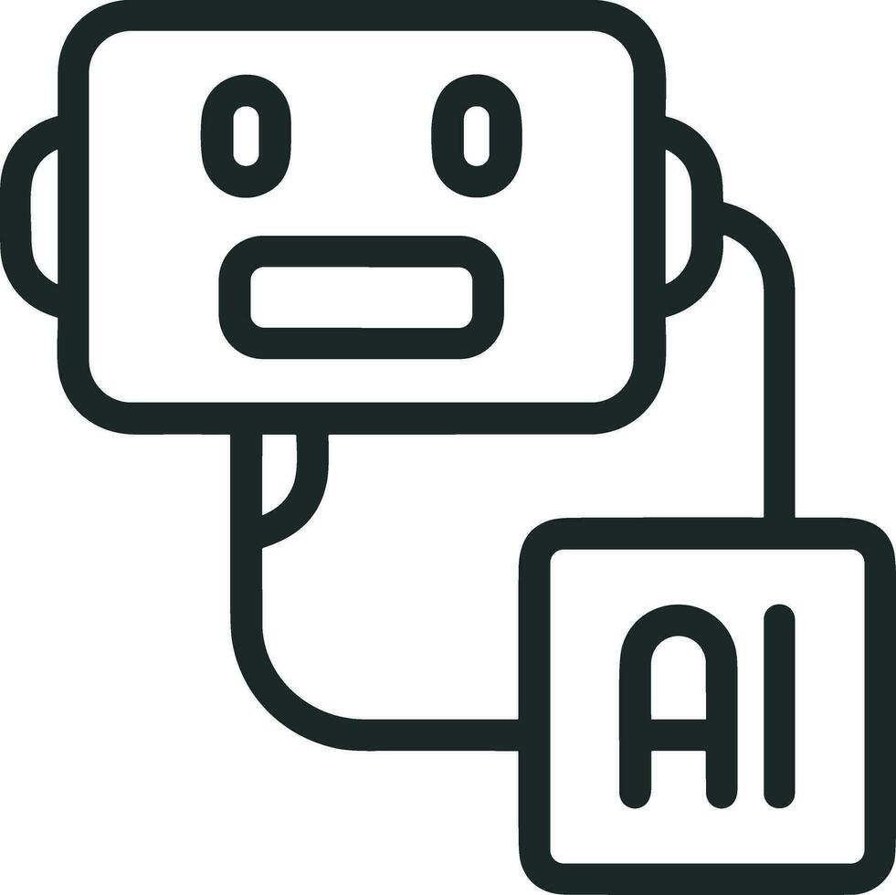 Artificial Intelligence icon symbol vector image. Illustration of the ...