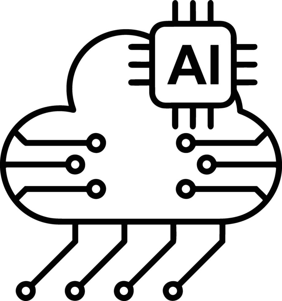 Artificial Intelligence icon symbol vector image. Illustration of the ...