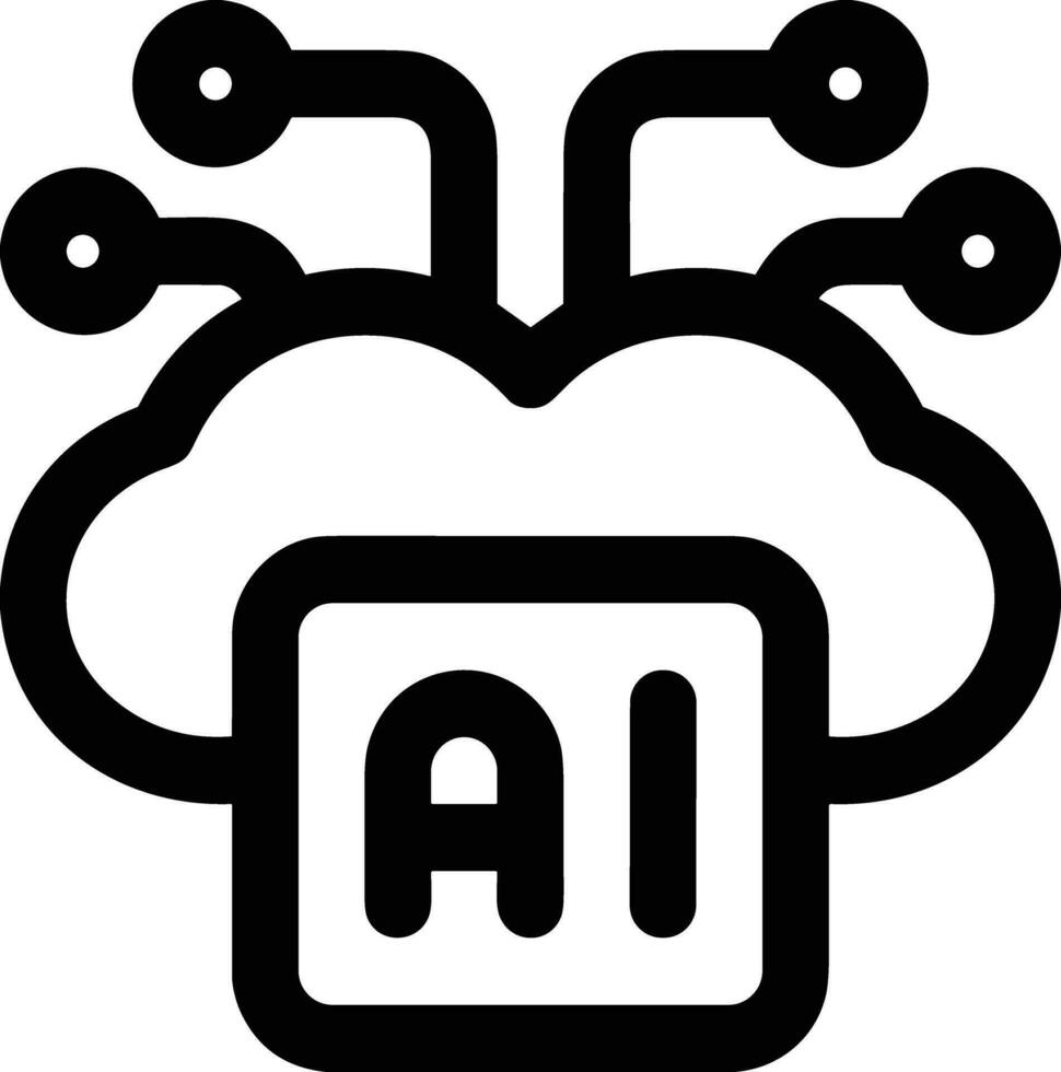 Artificial Intelligence icon symbol vector image. Illustration of the ...