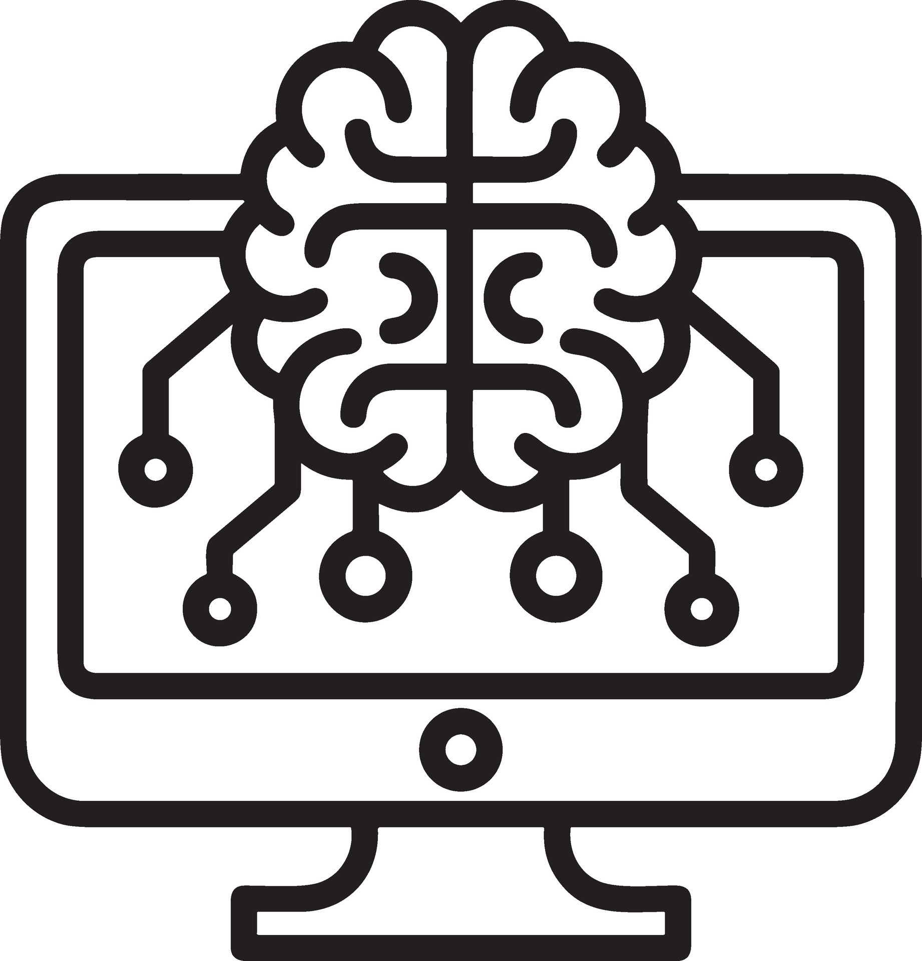 Artificial Intelligence icon symbol vector image. Illustration of the ...