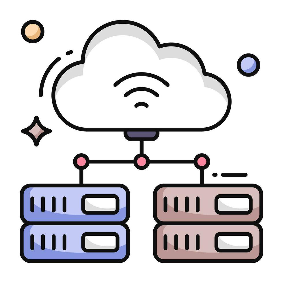 An icon design of cloud server 33282011 Vector Art at Vecteezy