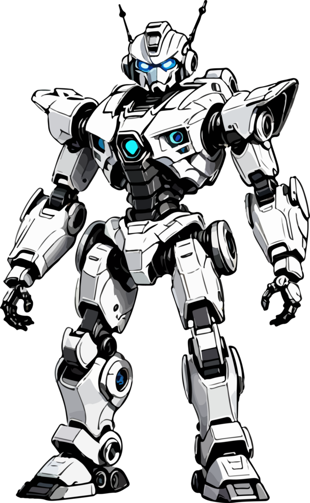 White Robot Mascot Design Ai Generative 33282791 Png