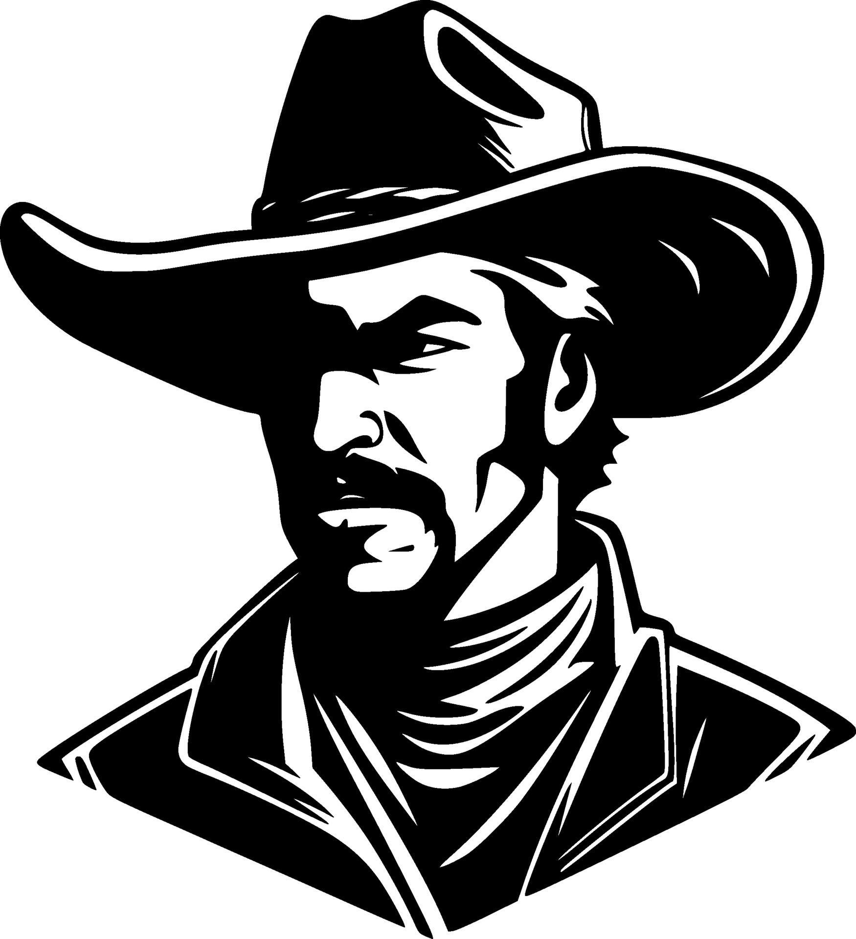 Western, Black and White Vector illustration 33283329 Vector Art at Vecteezy