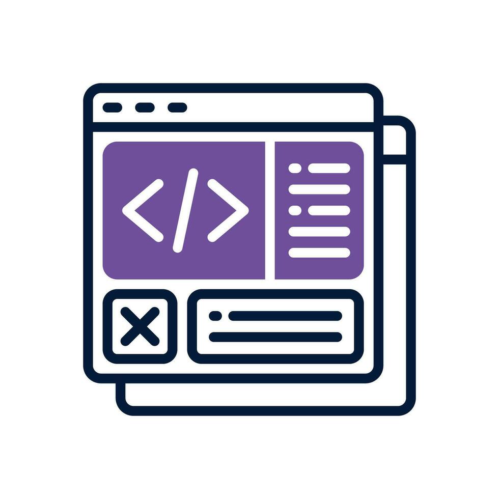 programming dual tone icon. vector icon for your website, mobile ...
