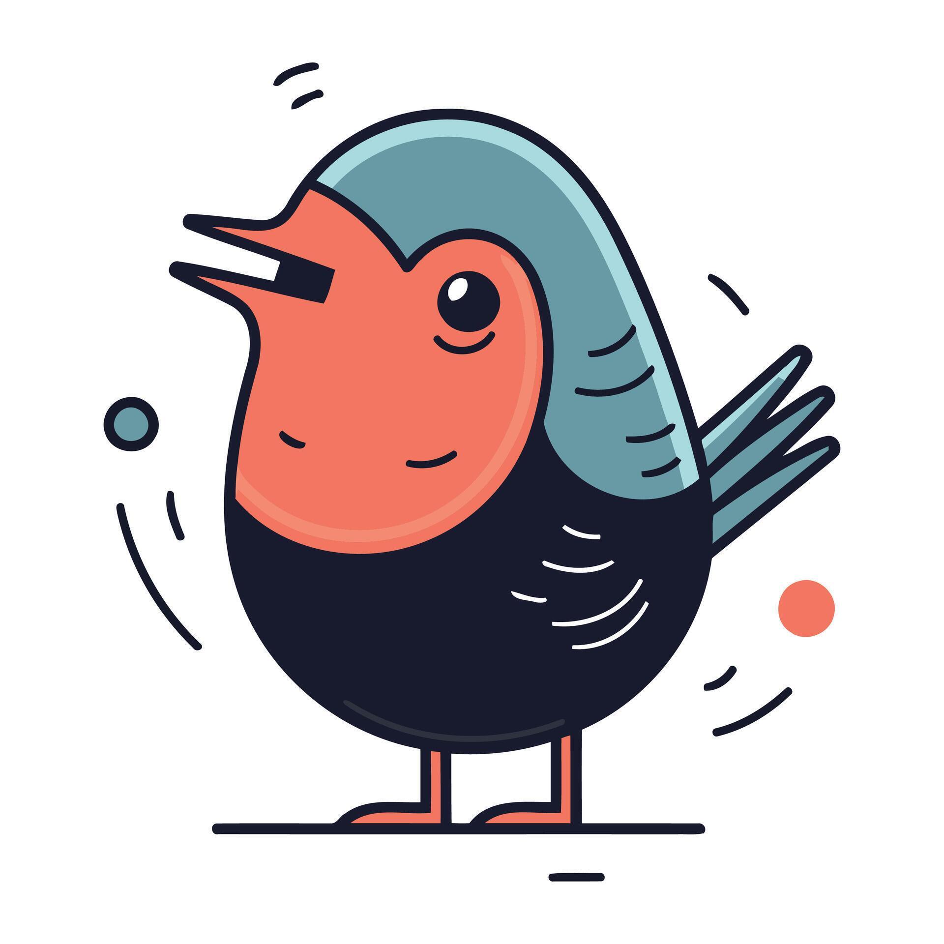 Cute Bird Vector Illustration In Flat Style Isolated On White Background 33285130 Vector Art
