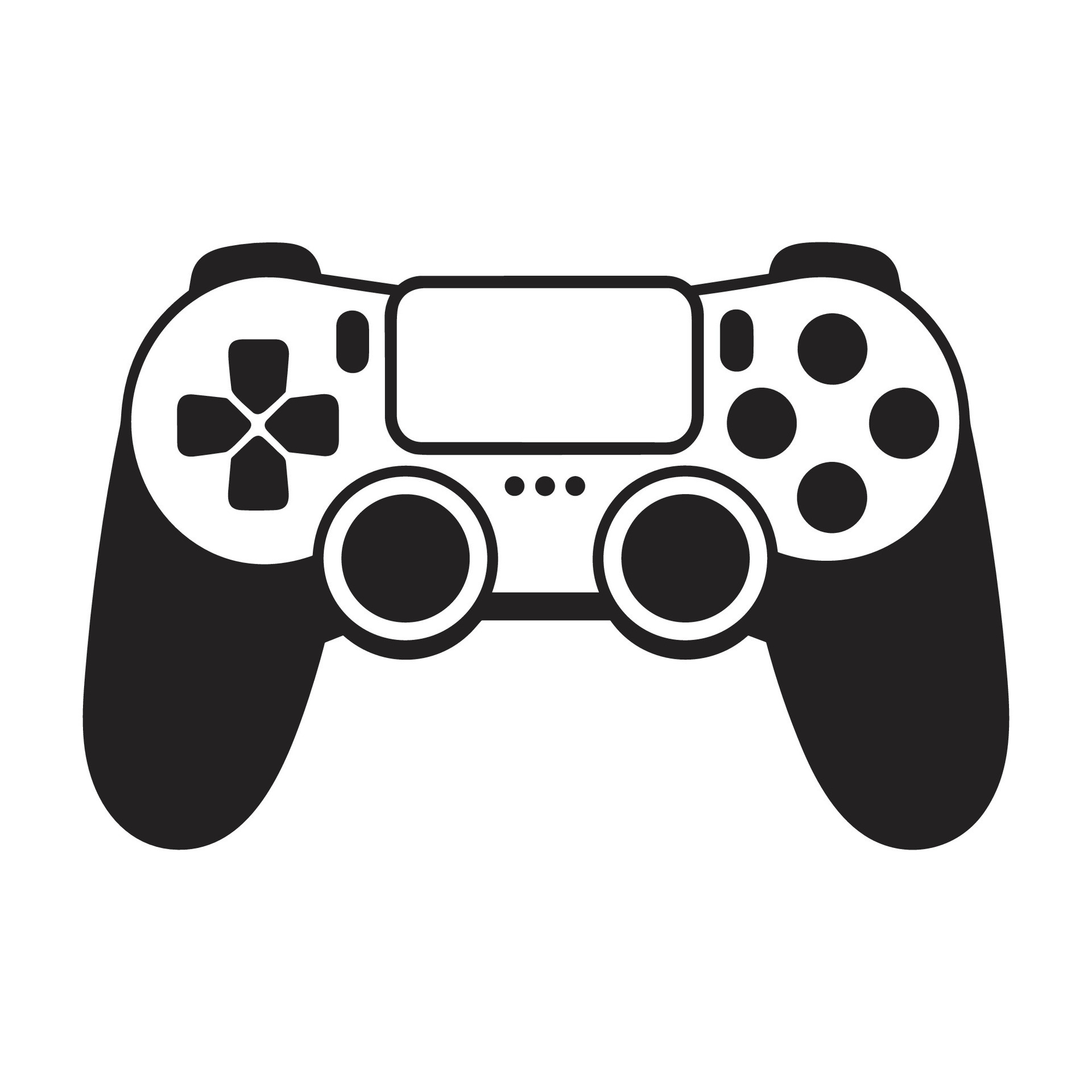 Free Game Controller Silhouette isolated on a White Background, Game ... Free Game Controller Silhouette isolated on a White Background, Game ...