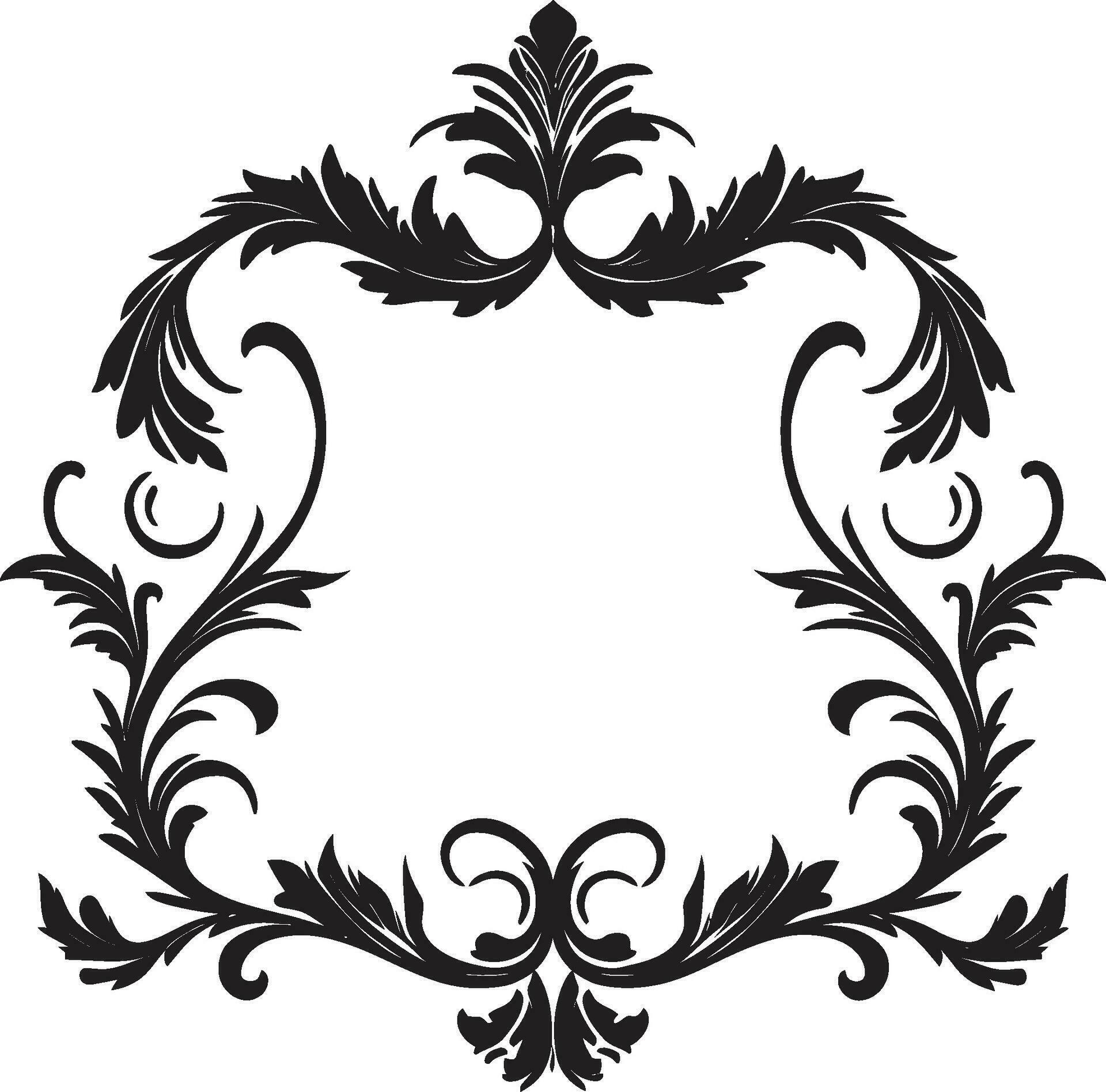 Eternal Royalty Royal Black Vector Depiction Of Decorative Excellence Resplendent Abundance